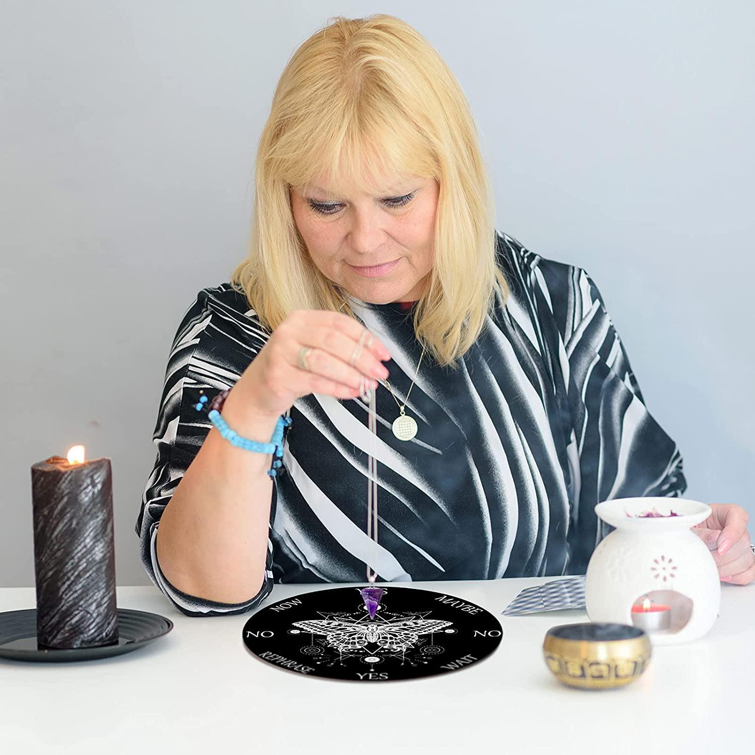 Black Butterfly Pendulum Board Dowsing Necklace Kit - Wiccan Altar ...