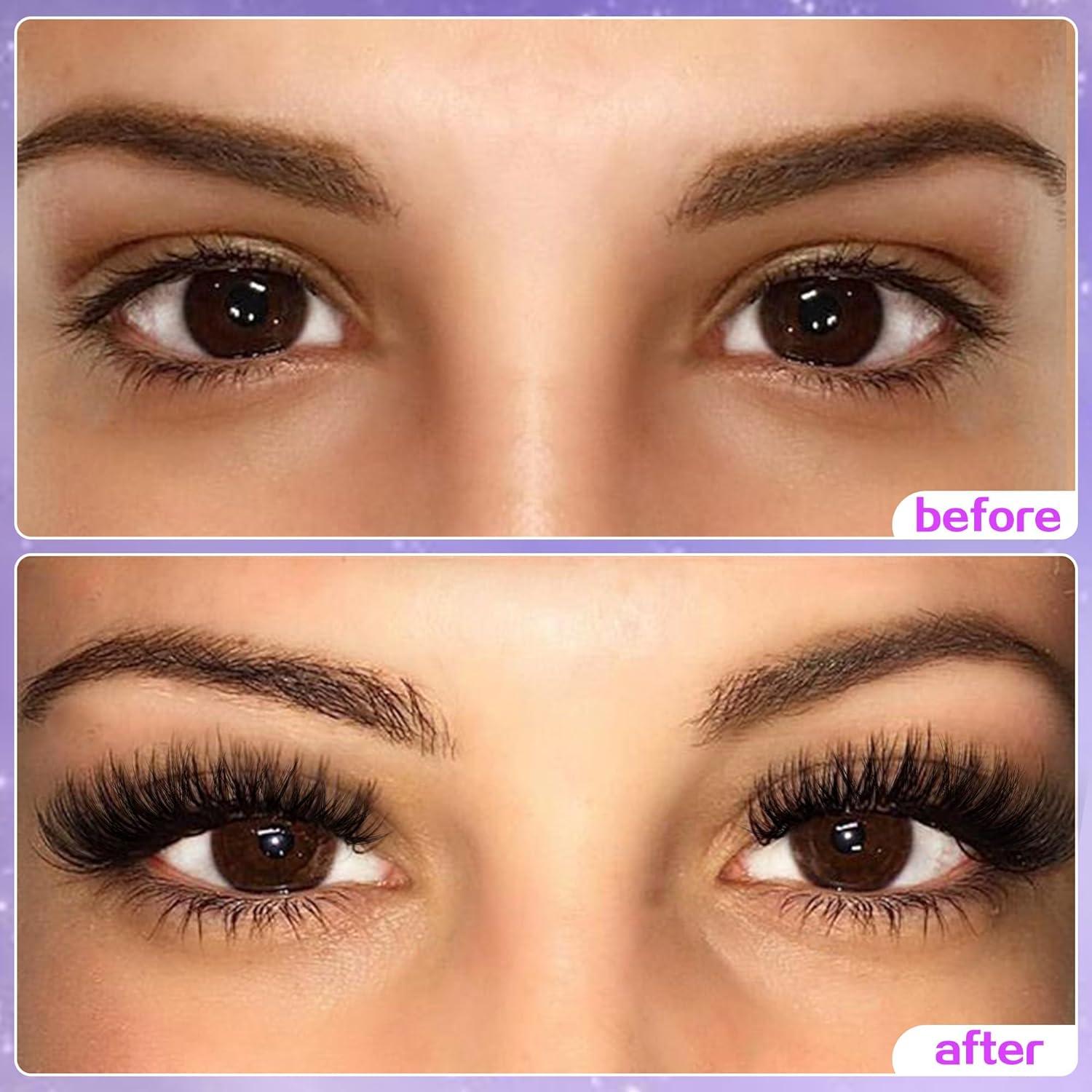 Ruairie Black Lash Extension Kit: 200pcs Bond & Seal DIY Eyelash ...