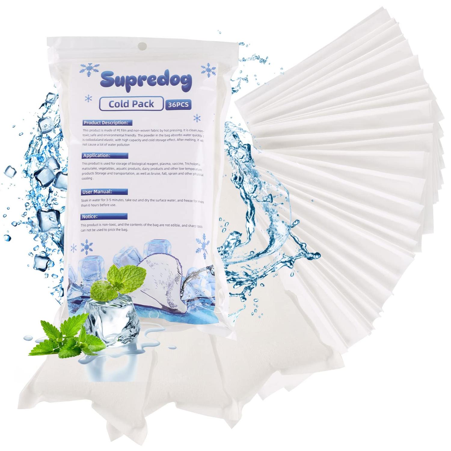 36pc Dry Ice Packs for Shipping - Reusable Cold Shipping Packaging for ...