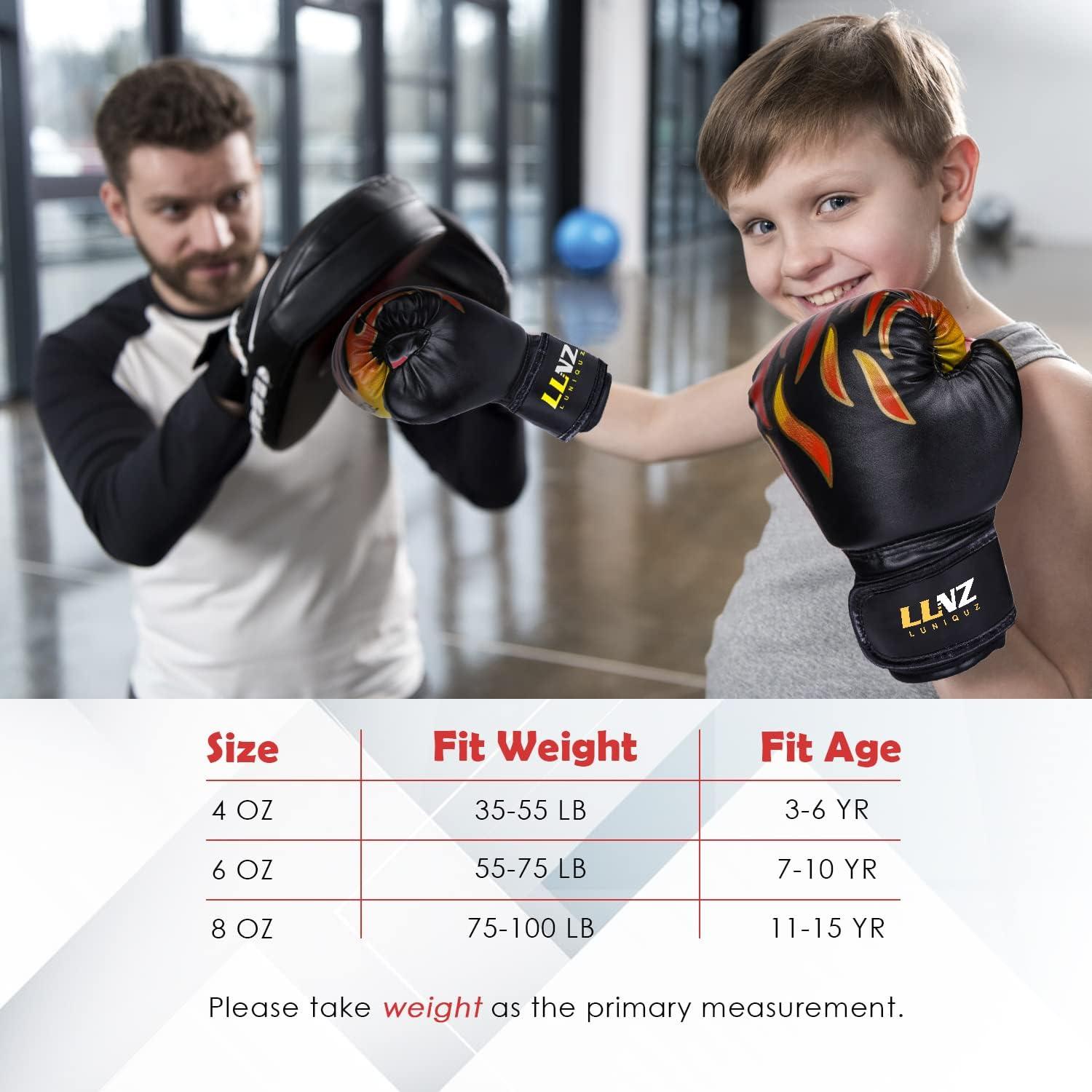 Luniquz Kid Boxing Gloves for 3-8 YR, Child Punching Bag Gloves for ...