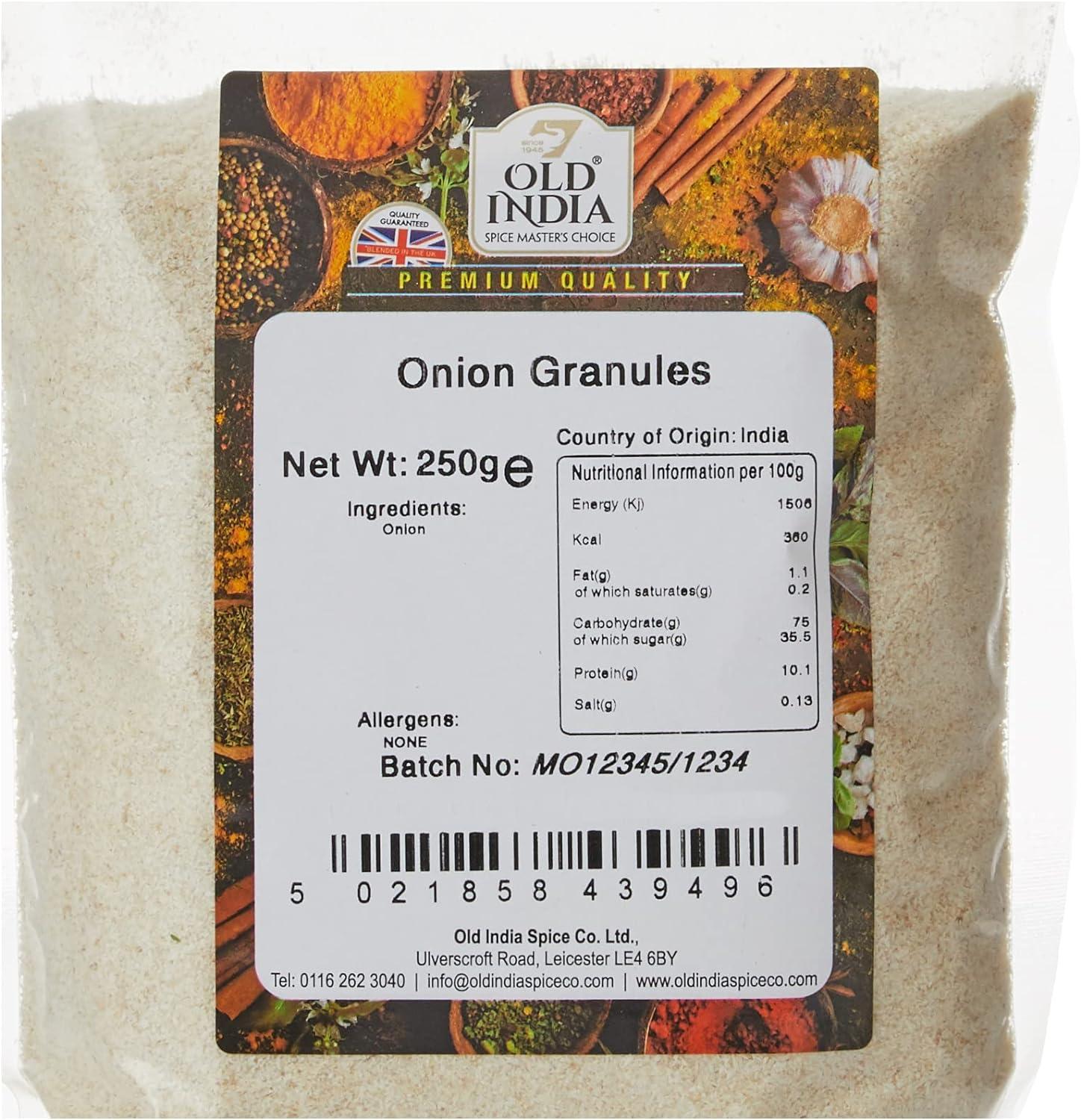 Old India Onion Granules 250g - Premium Quality Onion Granules (Pack of ...