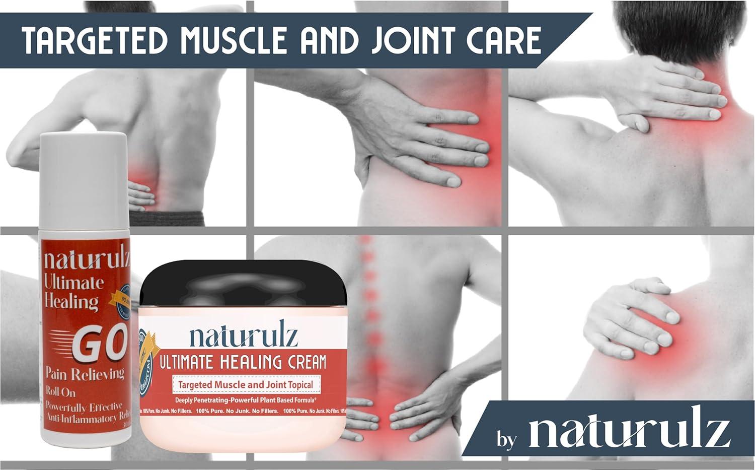 Naturulz Ultimate Healing Cream 4oz - Fast-Acting Muscle & Joint Relief with Arnica Capsicum ...