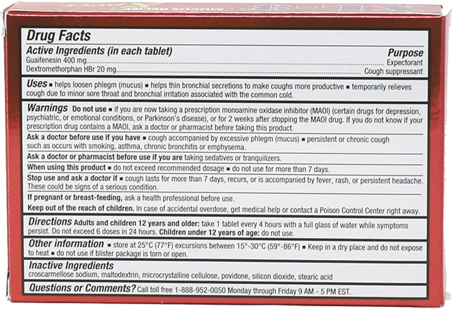 XL-3 Xpect Mucus Relief Expectorant Tablets - 20 Count | Buy Now with ...