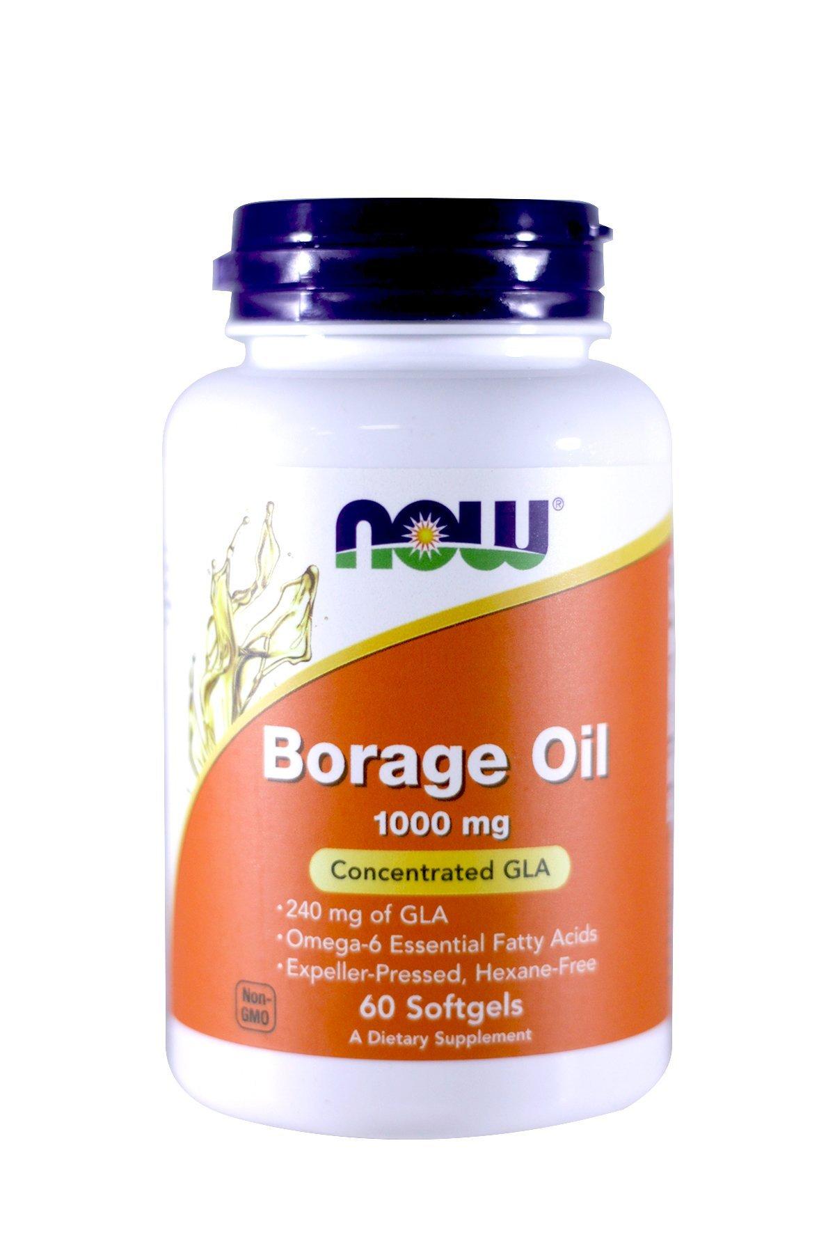Borage Oil 1000mg 60 Softgels - Pack of 2 | Premium Quality Supplement ...