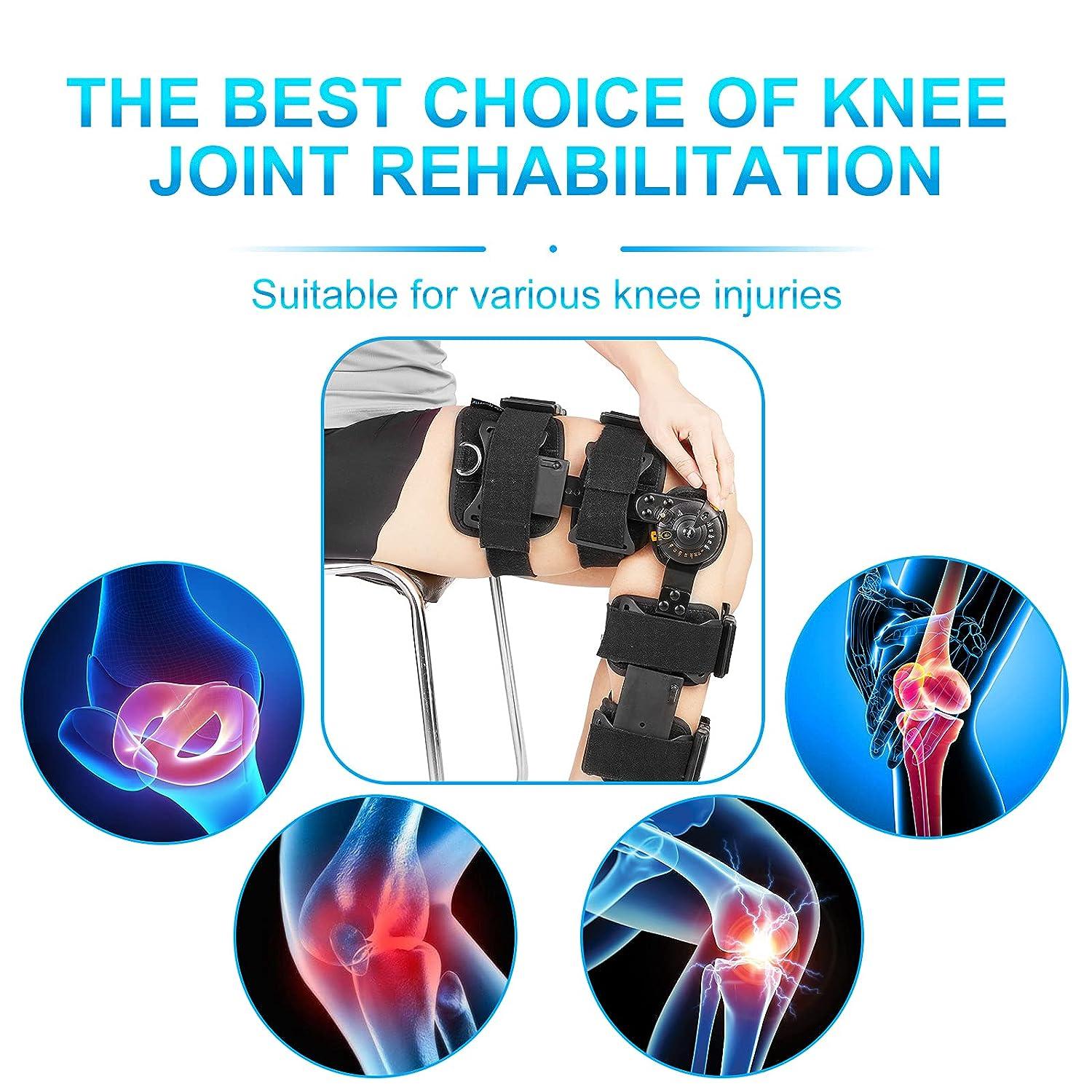 Nvorliy ROM Knee Brace with Shoulder Strap - Post Op Hinged Immobilizer ...