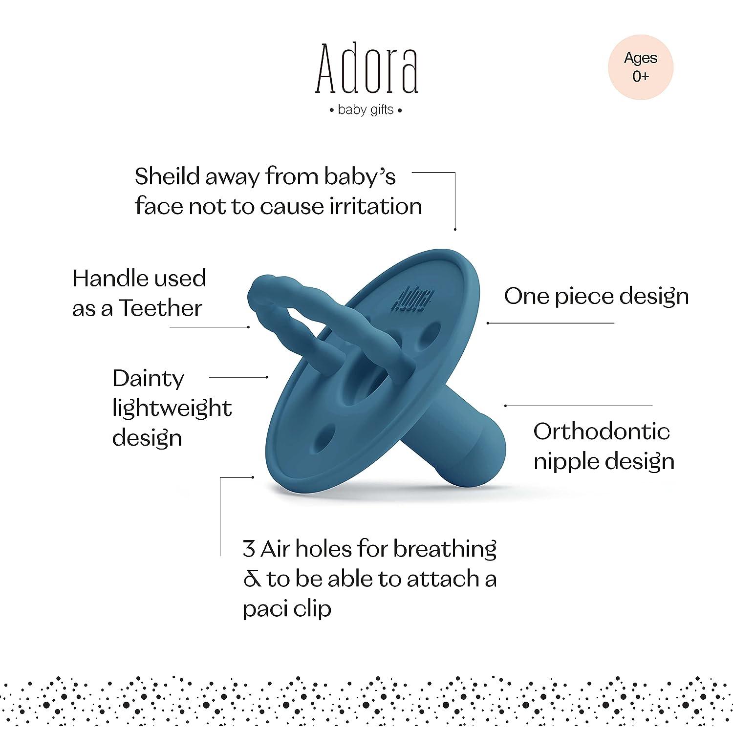 Silicone Baby Soother Pacifiers Set of 2 | BPA Free | Denim/Sky Color ...
