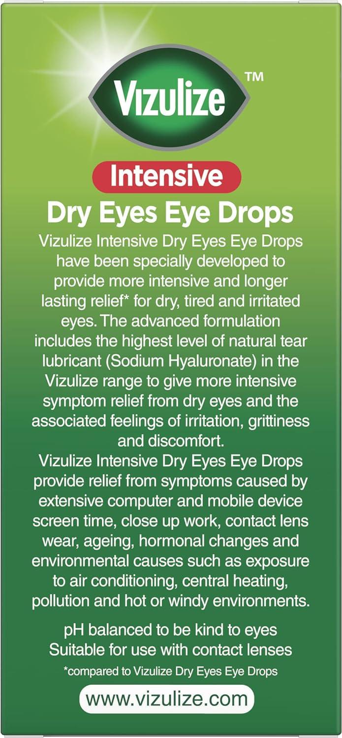Vizulize Intensive Dry Eye Drop 10ml - Long-Lasting Relief for Dry ...