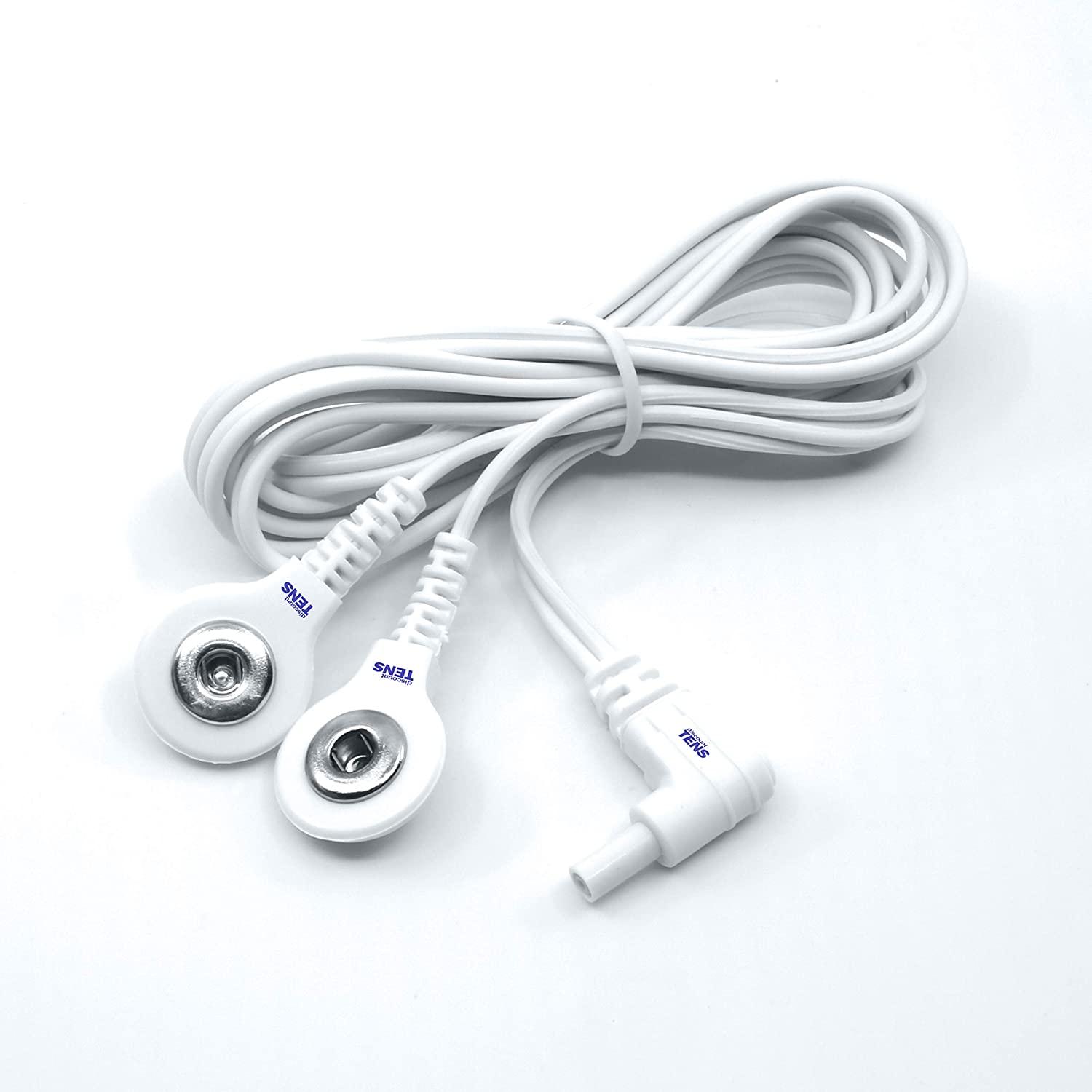 Tens Lead Wires 2 Snap Connectors (2 Pack) - Discount Tens Brand ...