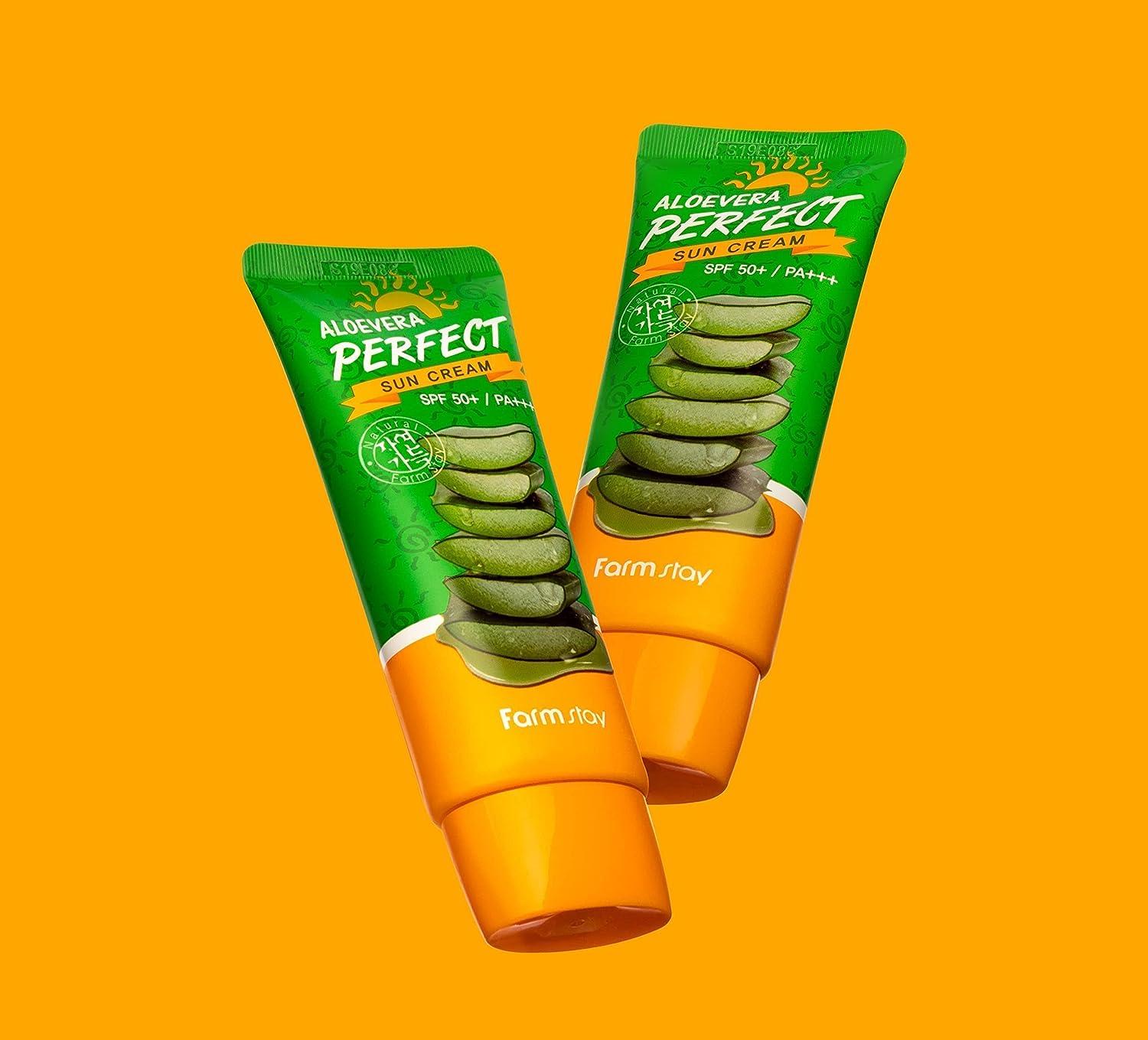 Farm Stay Aloe Vera Sun Cream SPF 50+ PA+++ 2.46oz - Ultimate Sun ...