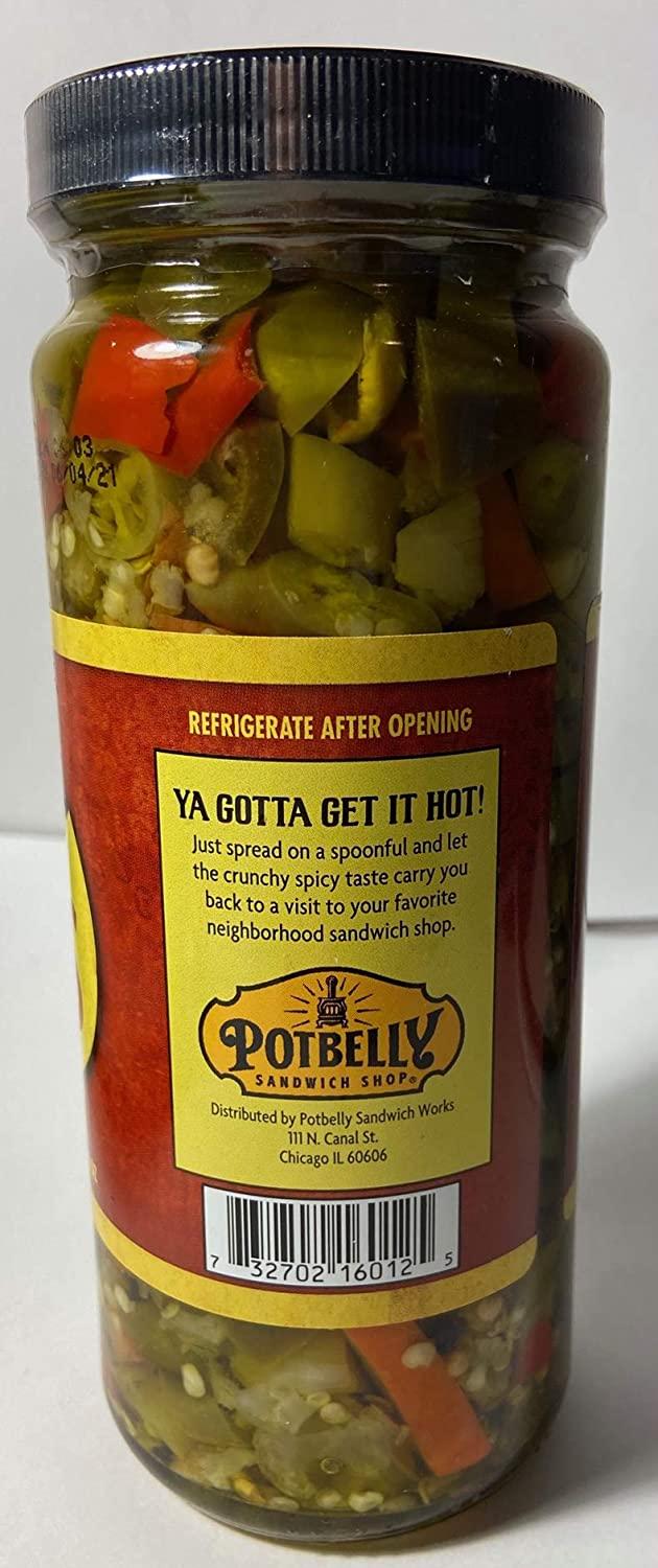 Potbelly Sandwich Shop Hot Peppers 16 Oz - Spicy Condiment from a ...