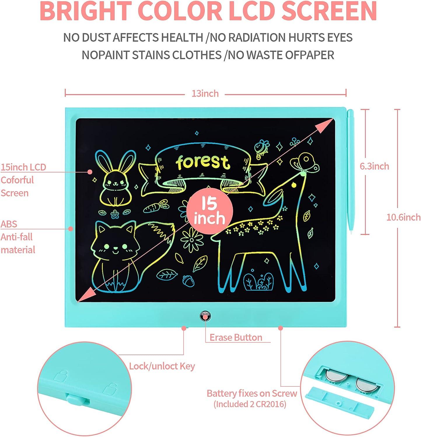 15-Inch LCD Writing Board for Kids - Magic Drawing Tablet Toys for Ages ...