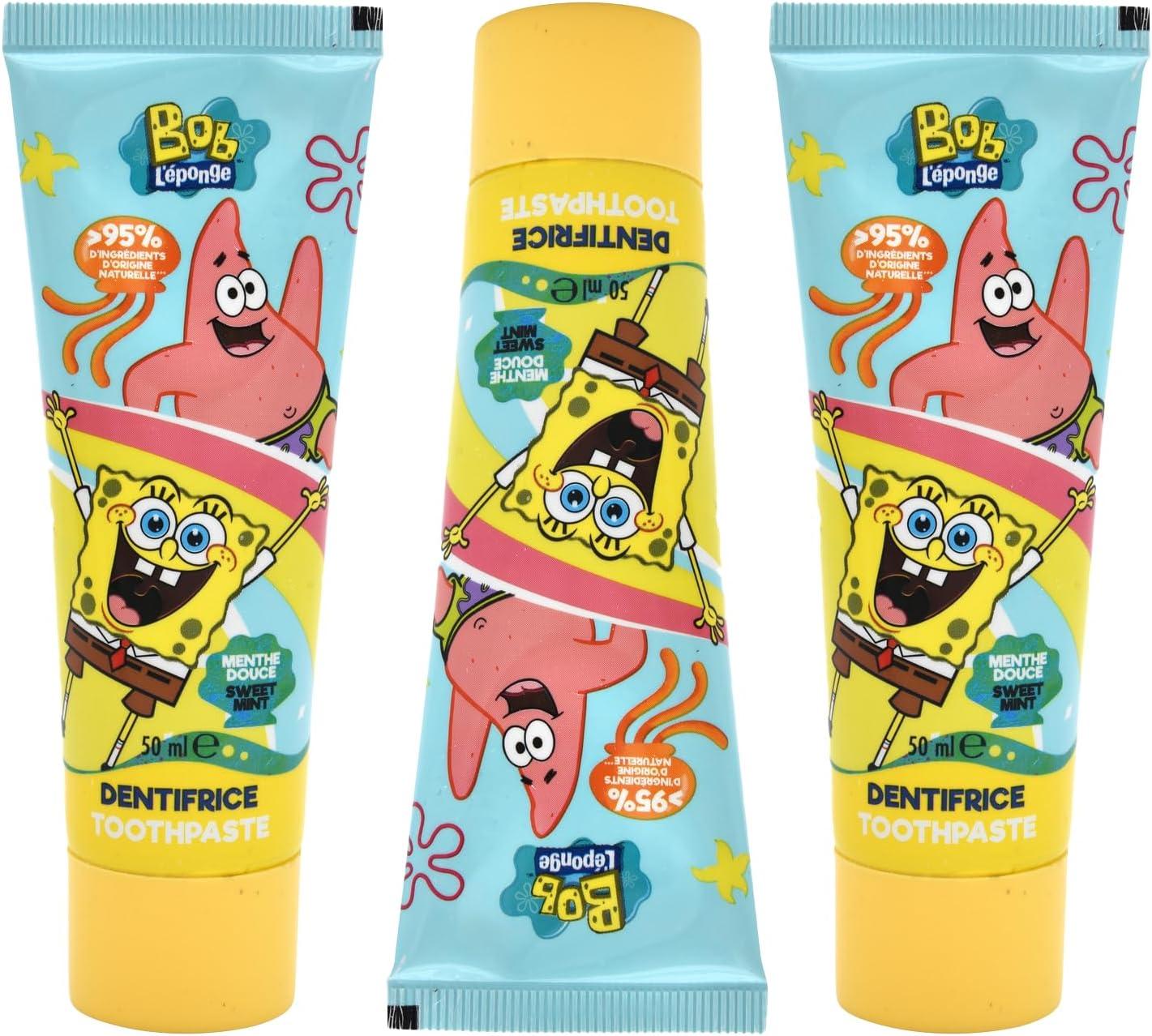 Spongebob Toothpaste Set (3x50ml) - Strawberry Flavored Children's ...