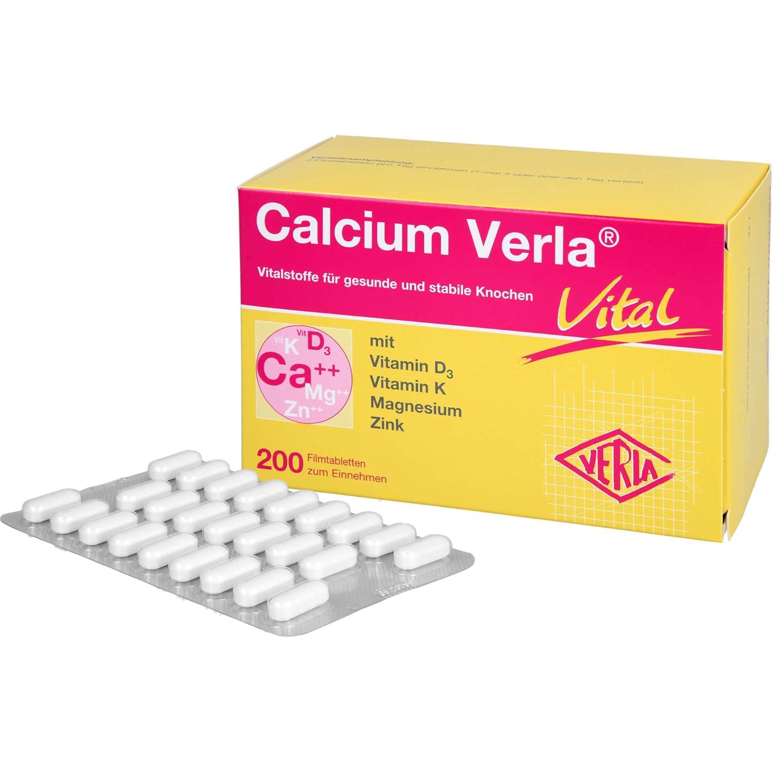 Calcium Verla Vital 200 ST - Premium Calcium Supplement for Bone Health ...