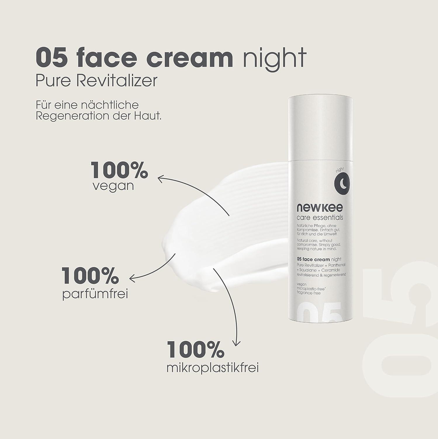 Newkee Night Cream 50ml | Vegan Intensive Moisture for All Skin Types ...