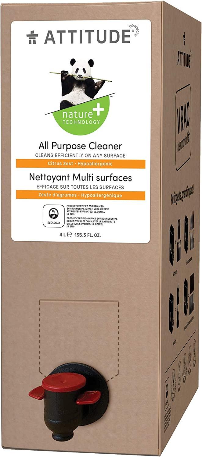 ATTITUDE Citrus Zest Multipurpose Cleaner - Vegan, Cruelty-Free, Plant ...