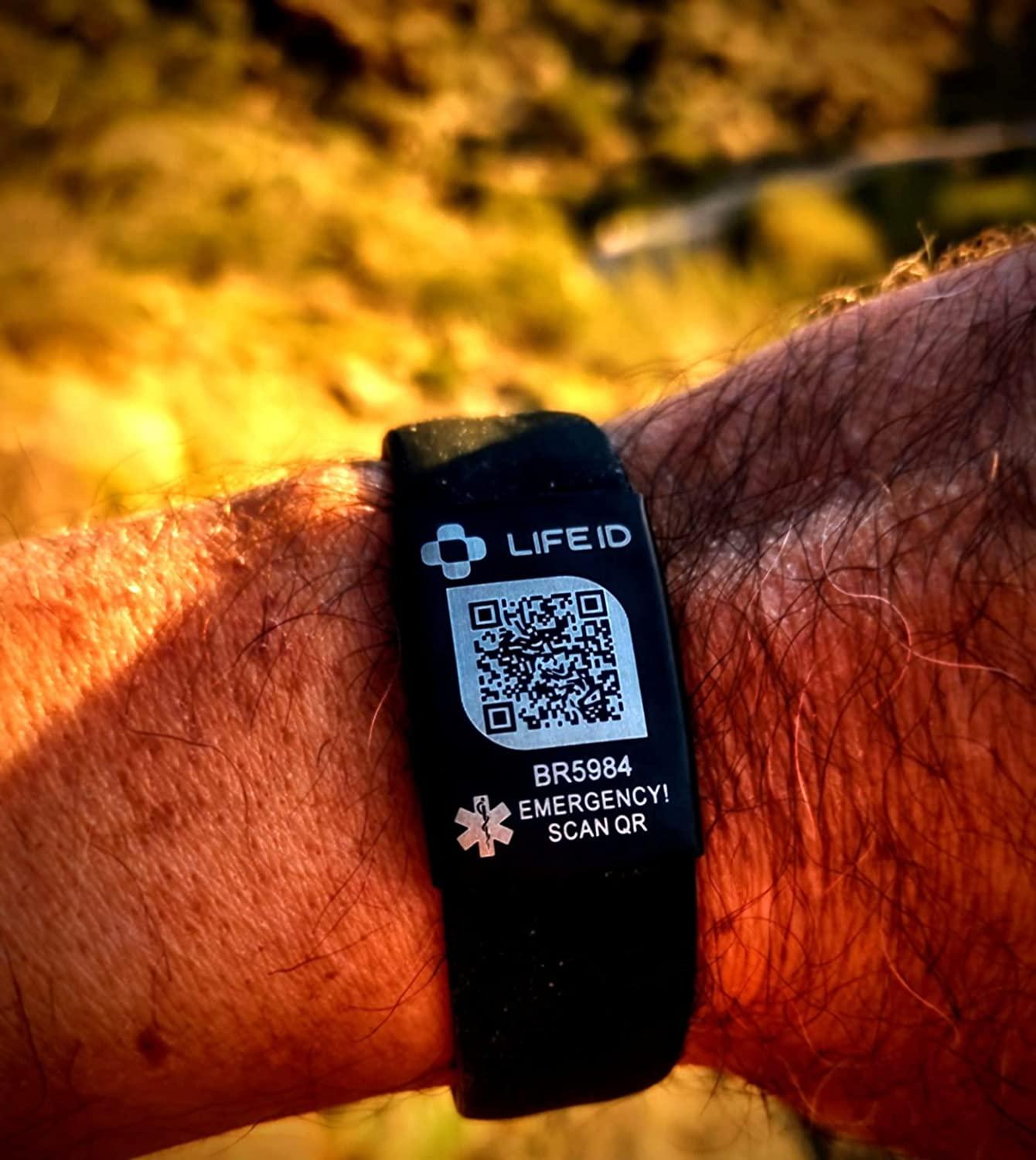 LIFE ID 20mm Scannable Medical Alert Bracelet for Women - Editable Info ...