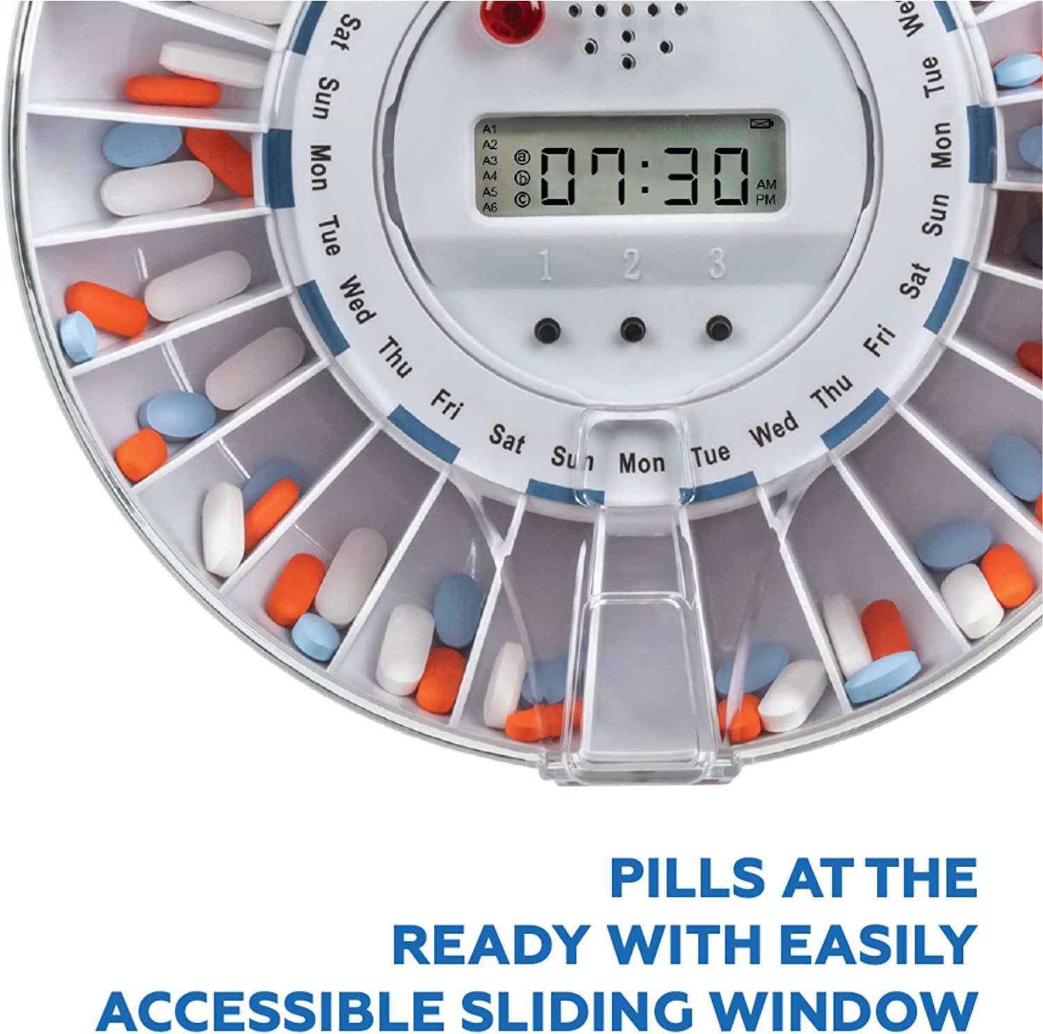 Med-E-Lert Medication Dispenser with Automatic Lock Box - 28 Sealed ...