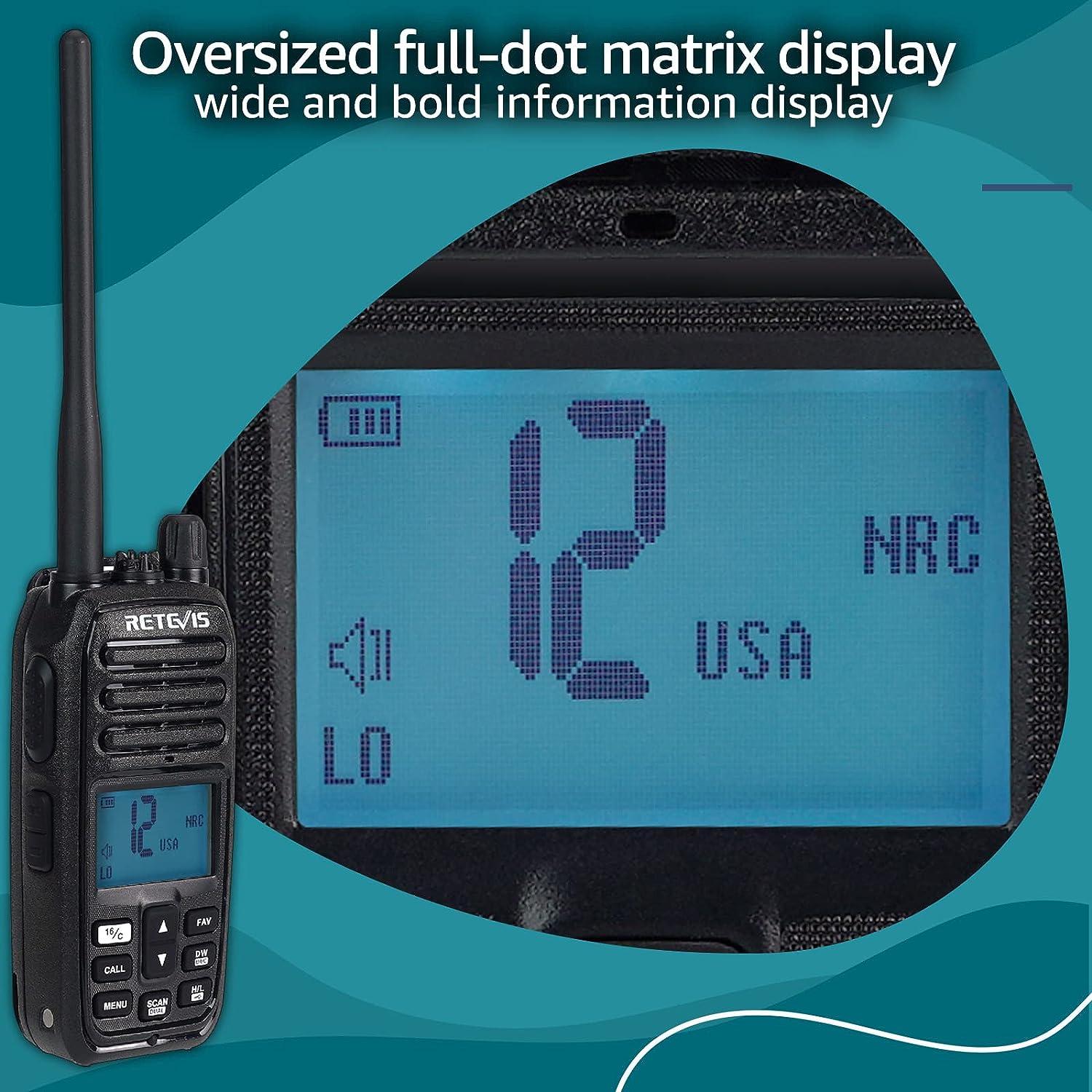Retevis RM21 Handheld Floating Marine Radio with NOAA Weather ...
