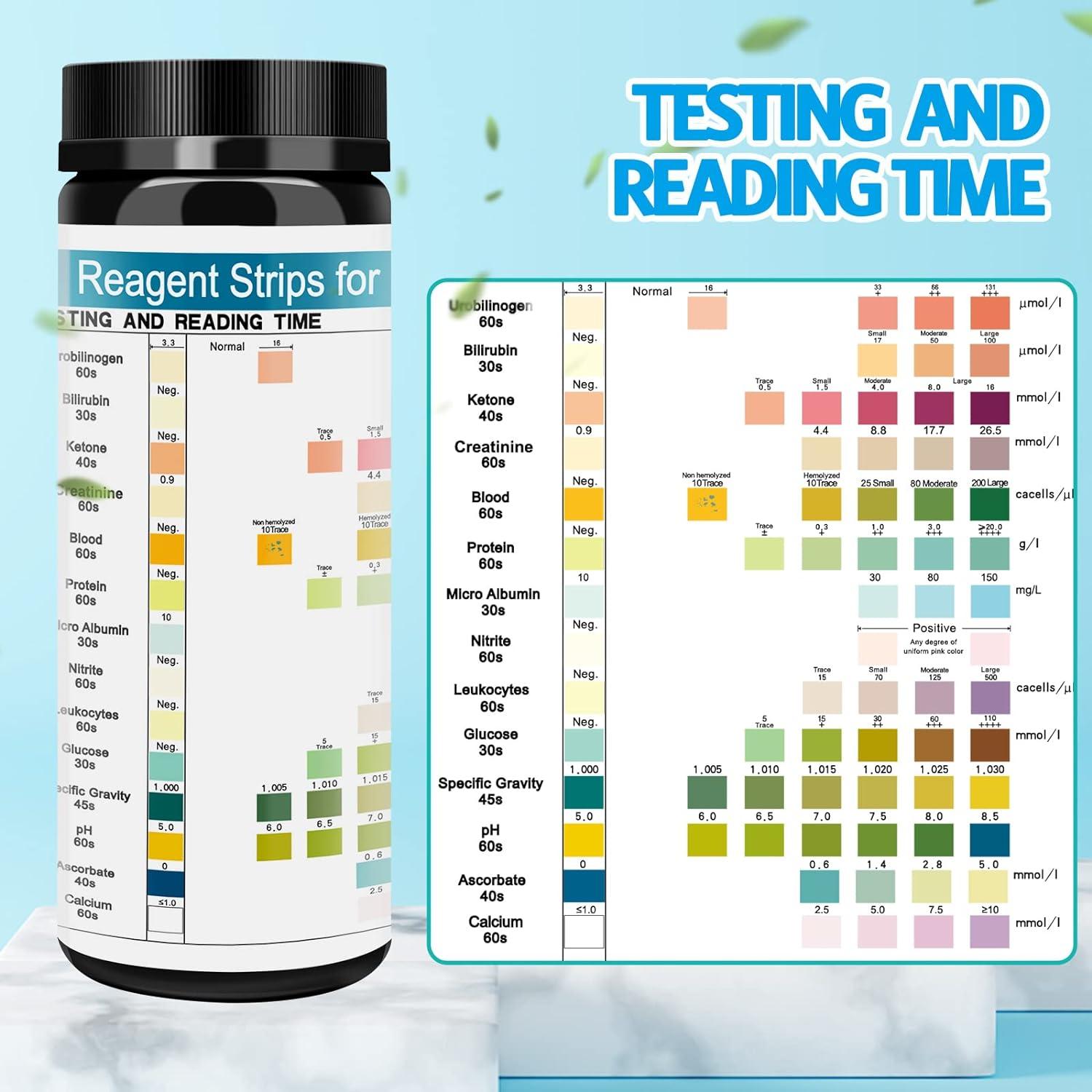 14 Parameter Urine Test Strips for Urinalysis - 100 Count | Buy Now ...