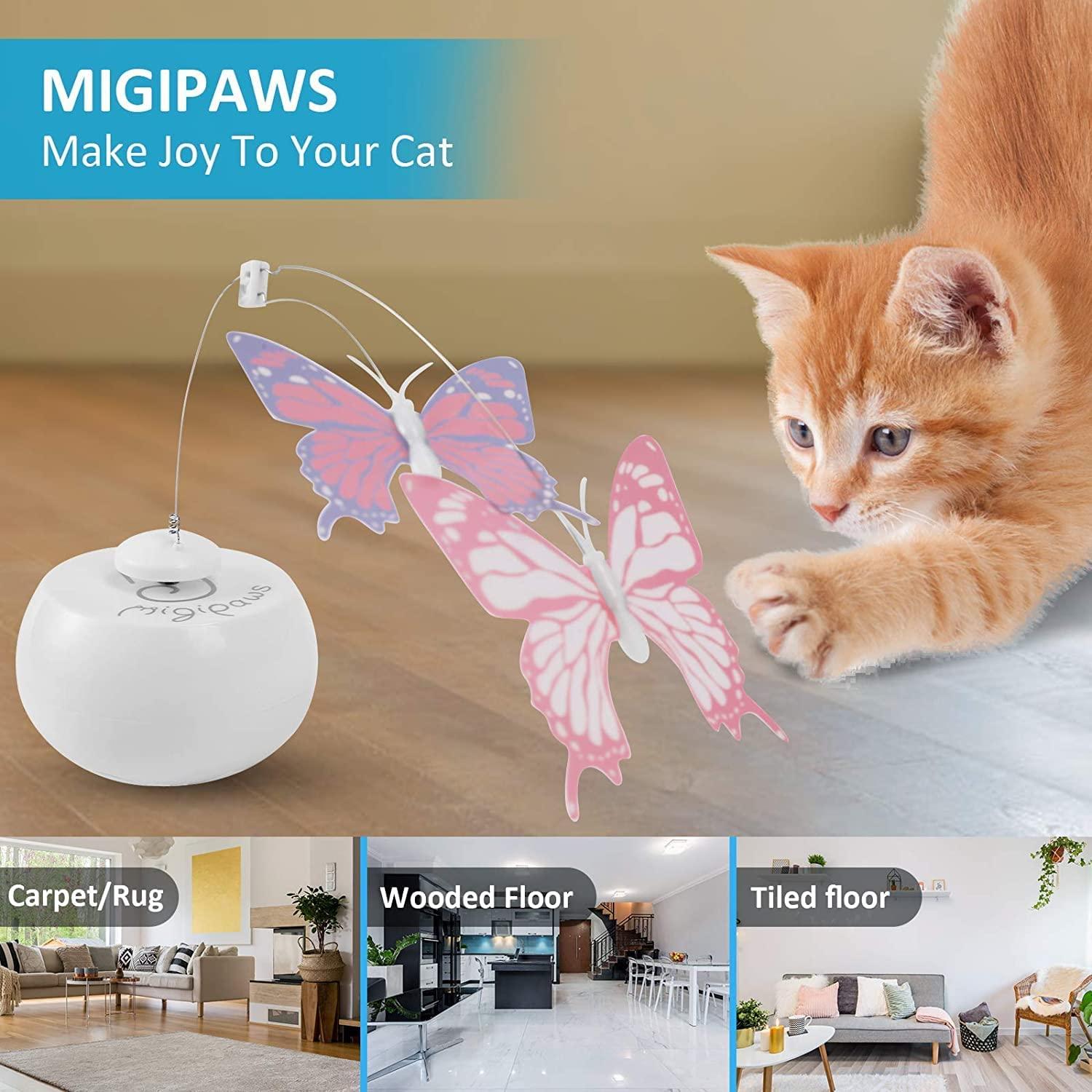 Migipaws Tunnel Cat Toy Set with Automatic Butterfly Play | Interactive ...