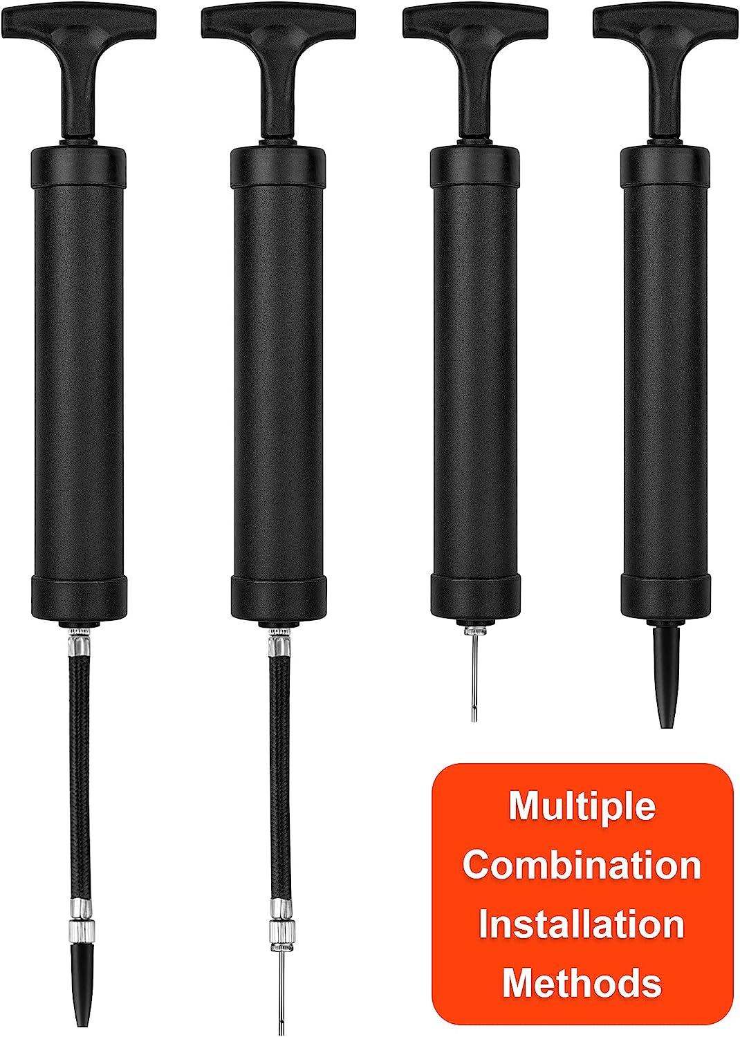 10 Portable Ball Pump Kit with Needles, Nozzle & Extension Hose - Ideal ...