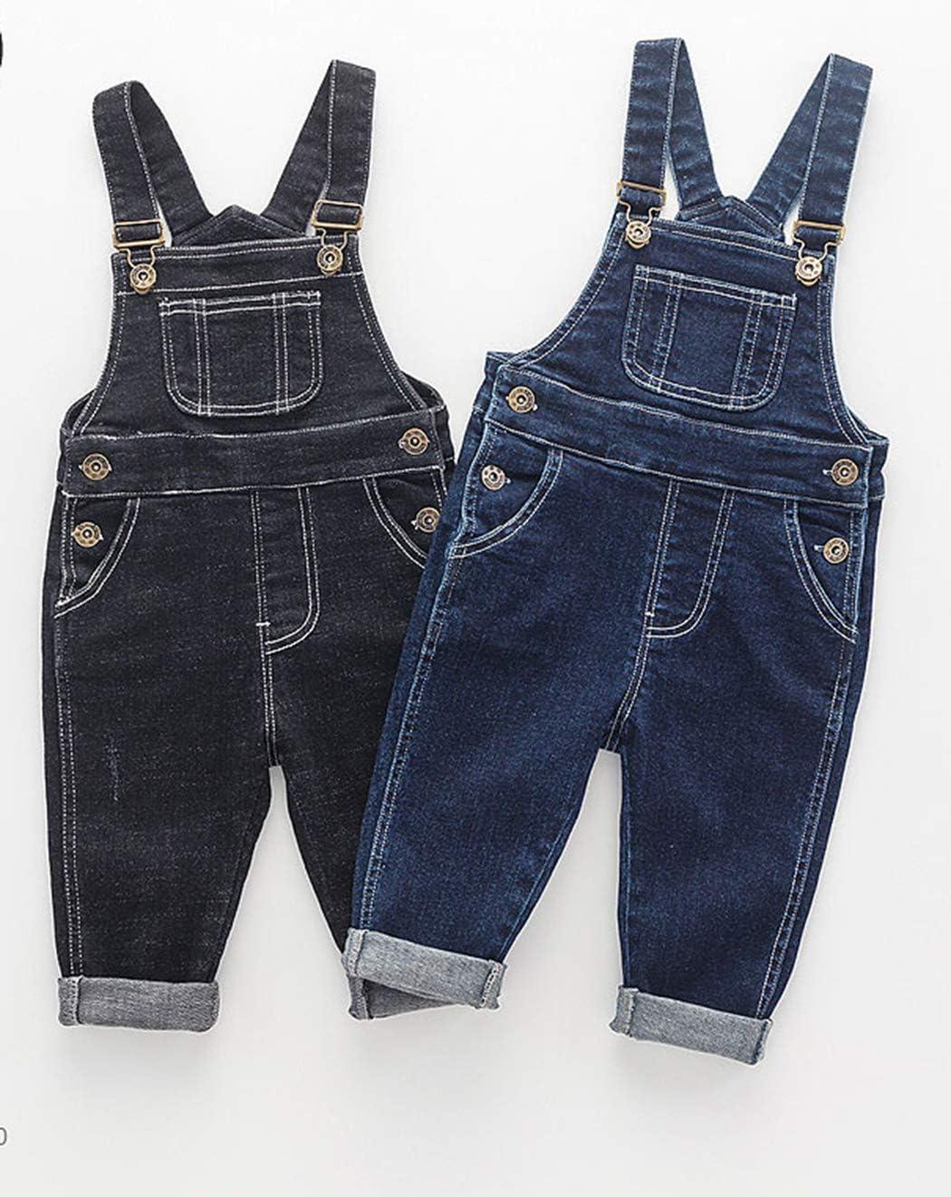 KIDSCOOL SPACE Baby & Little Boys/Girls Ripped Denim Overalls 2-3 Years ...