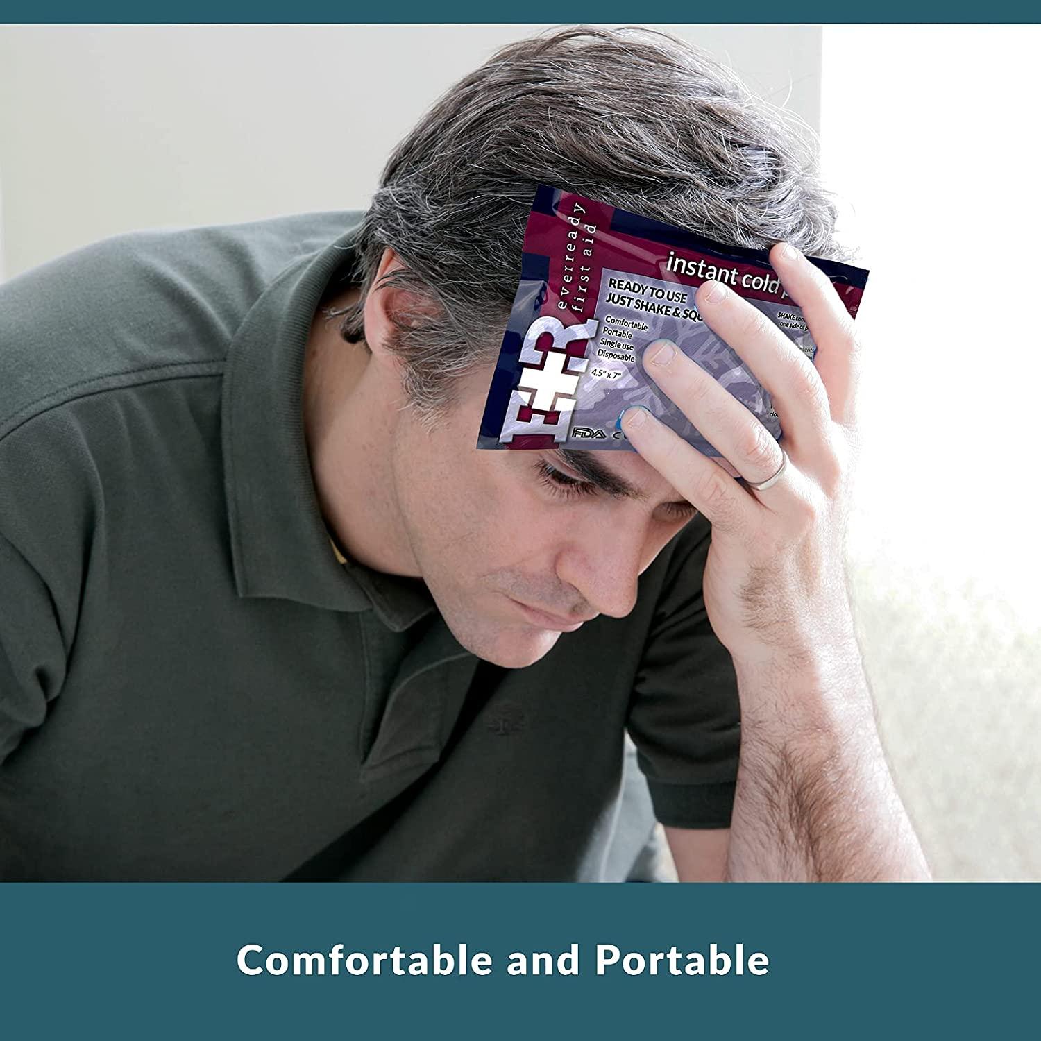 Ever Ready First Aid Disposable Cold Compress Therapy Instant Ice Pack ...