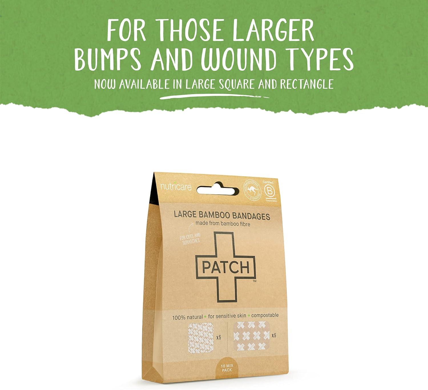 Patch Tan Bamboo Adhesive Bandage Sterile 2x3 & 3x3 Inch - 10 per Pack ...