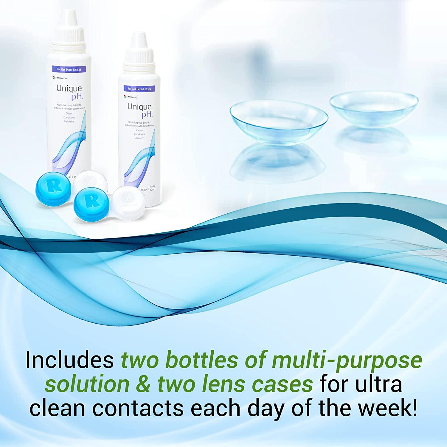 Menicon Unique pH Multi-Purpose Solution + RGP Lens Case - 4 fl oz ...