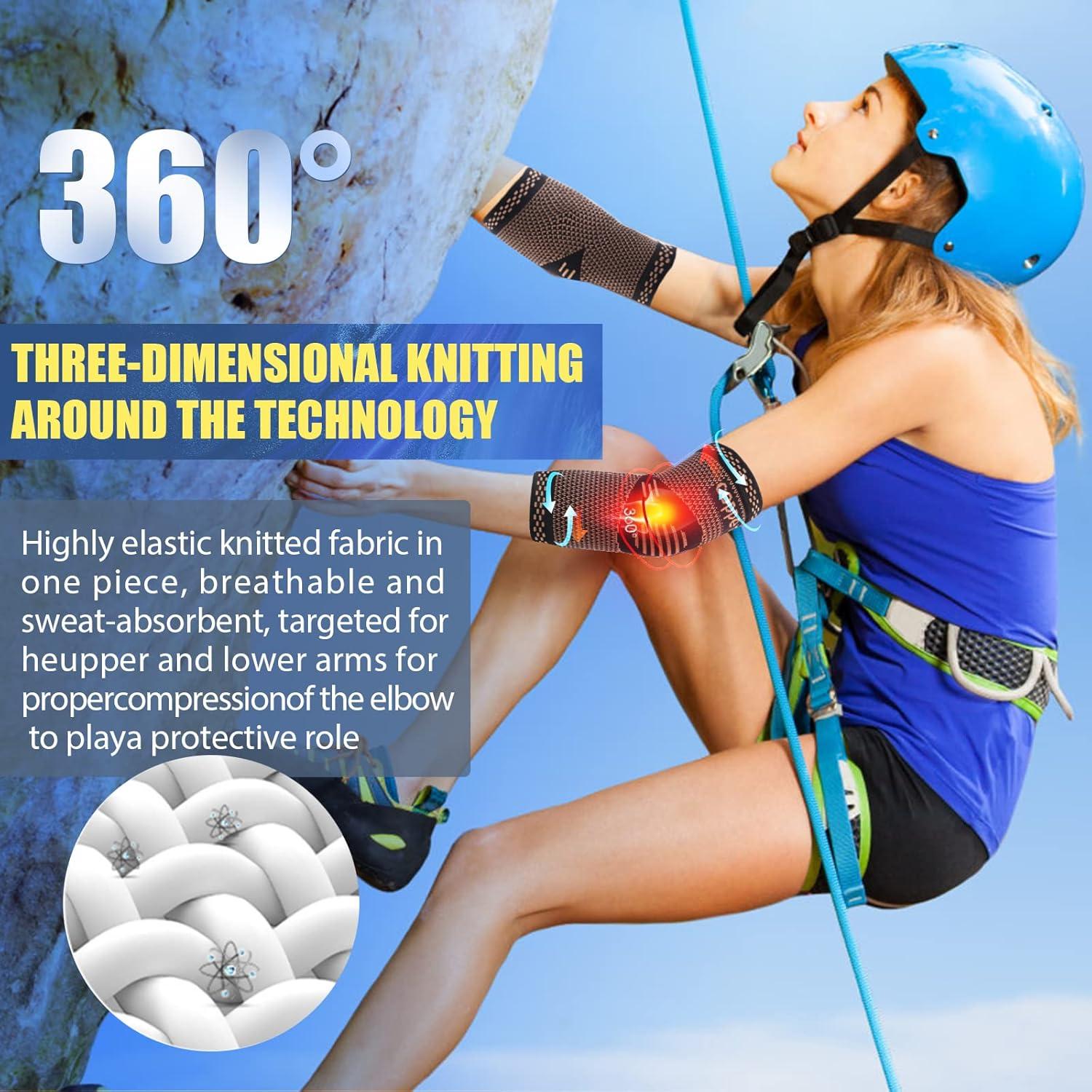 Professional Copper Elbow Bandage - 2 Piece Compression Support for ...