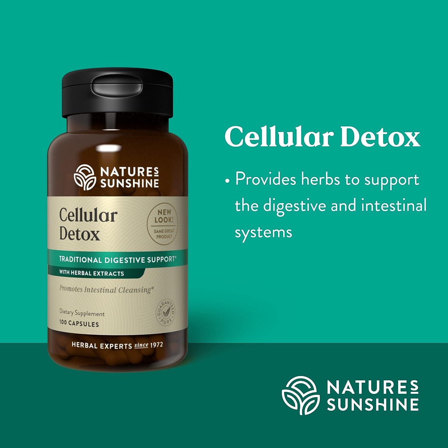 Nature's Sunshine Cellular Detox 100 Capsules Kosher - Natural Digestive System Supplement | Buy ...