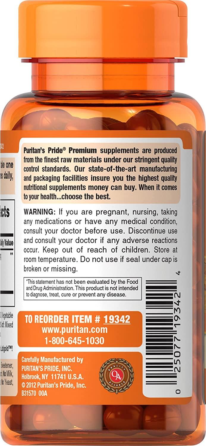 Puritan's Pride Healthy Eyes Lutigold Extra - 60 Soft Gels - Lutein ...