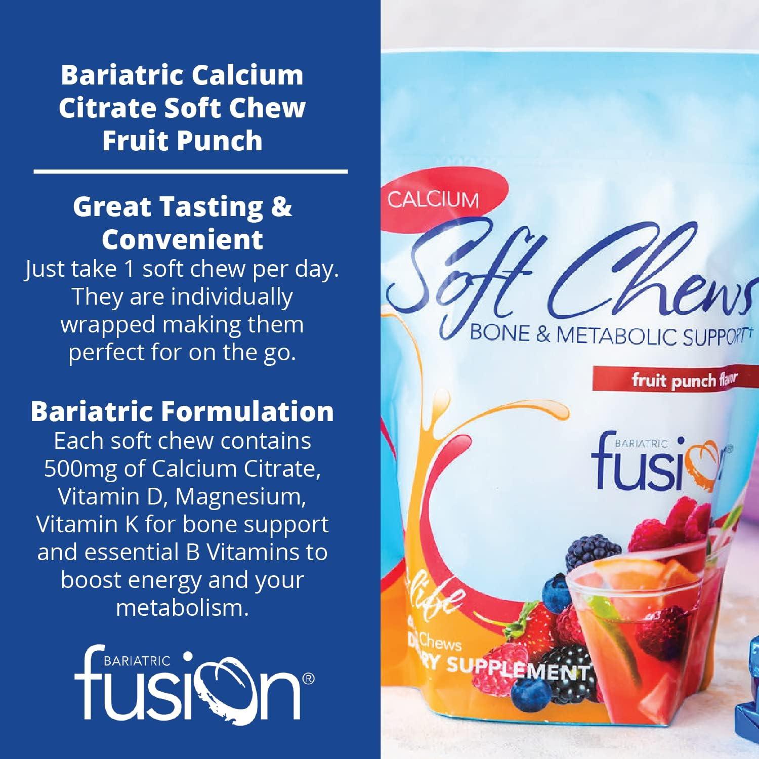 Bariatric Fusion Calcium Citrate & Energy Soft Chews | Fruit Punch ...