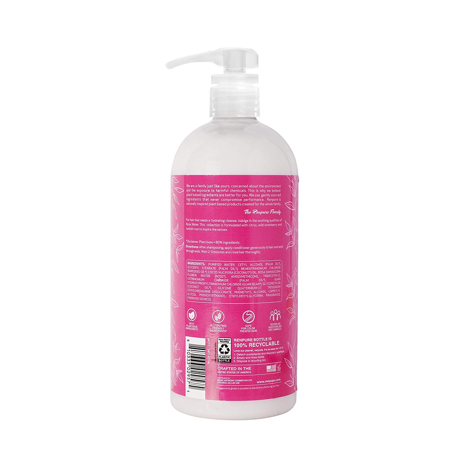 Renpure Rose Water Conditioner - 24 fl oz (710 ml) | Hydrating ...