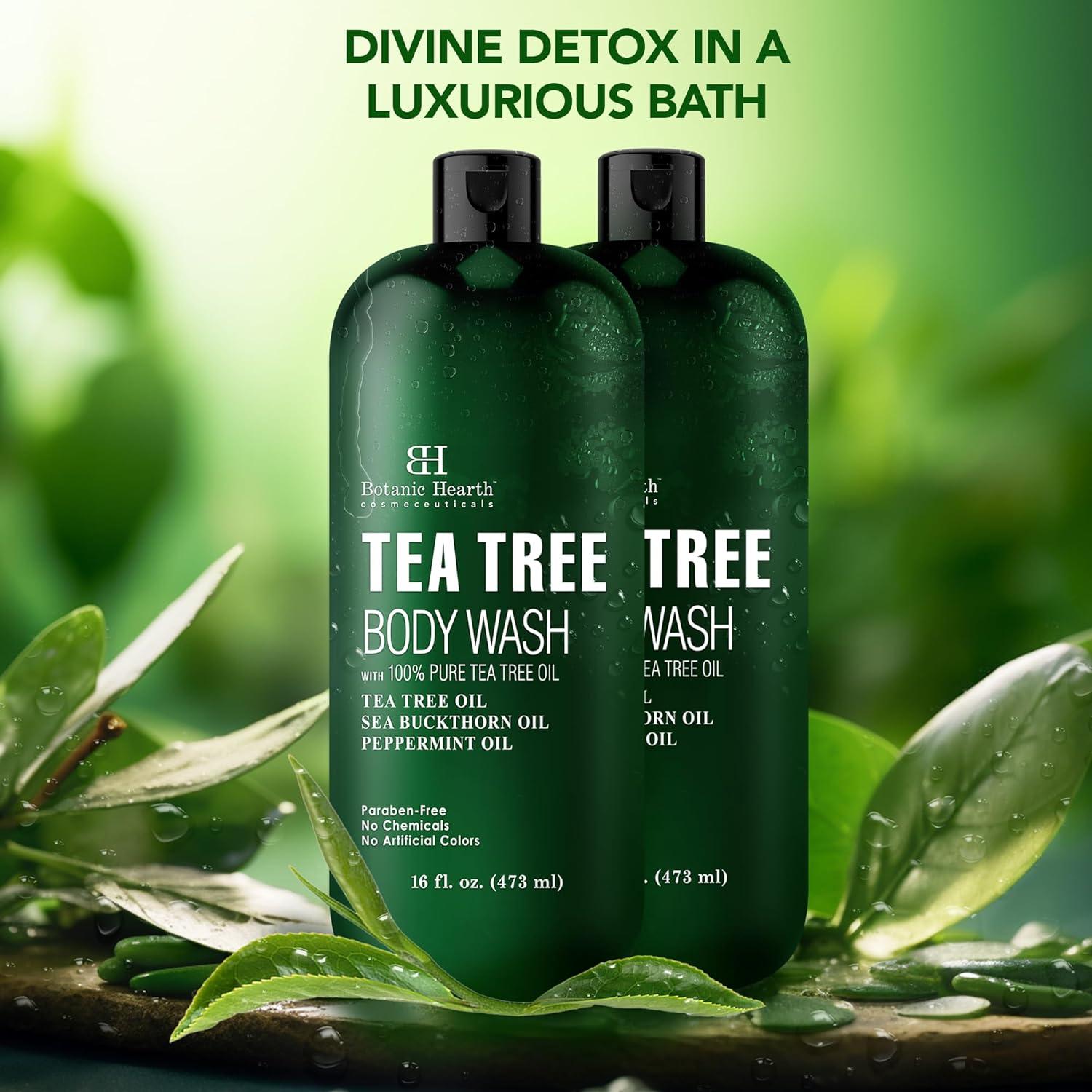 Botanic Hearth Tea Tree Body Wash - 16 fl. oz. (Pack of 2) | Natural ...