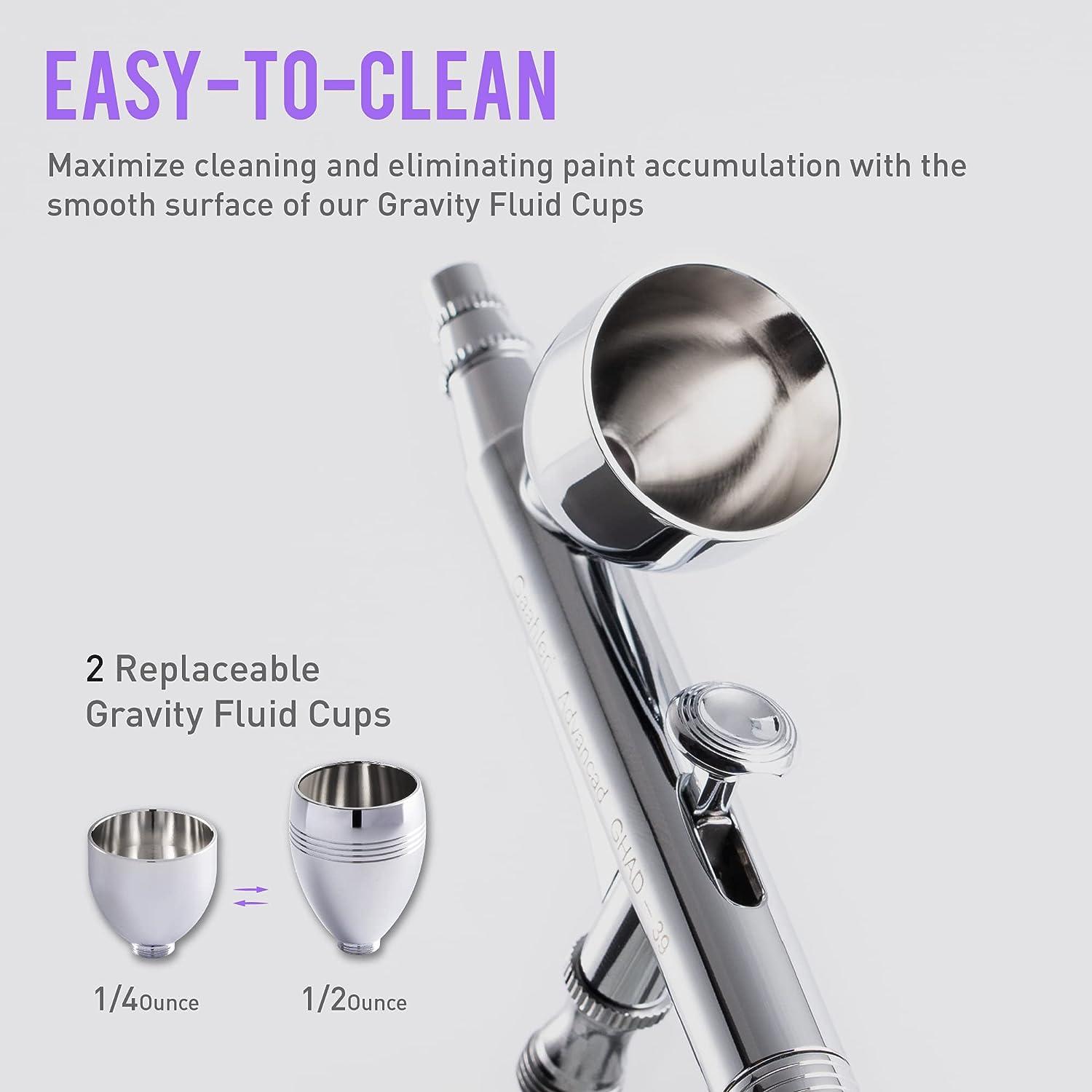 Gaahleri Airbrush Kit | Dual-Action Gravity Airbrush Gun with 1/2 & 1/4 ...