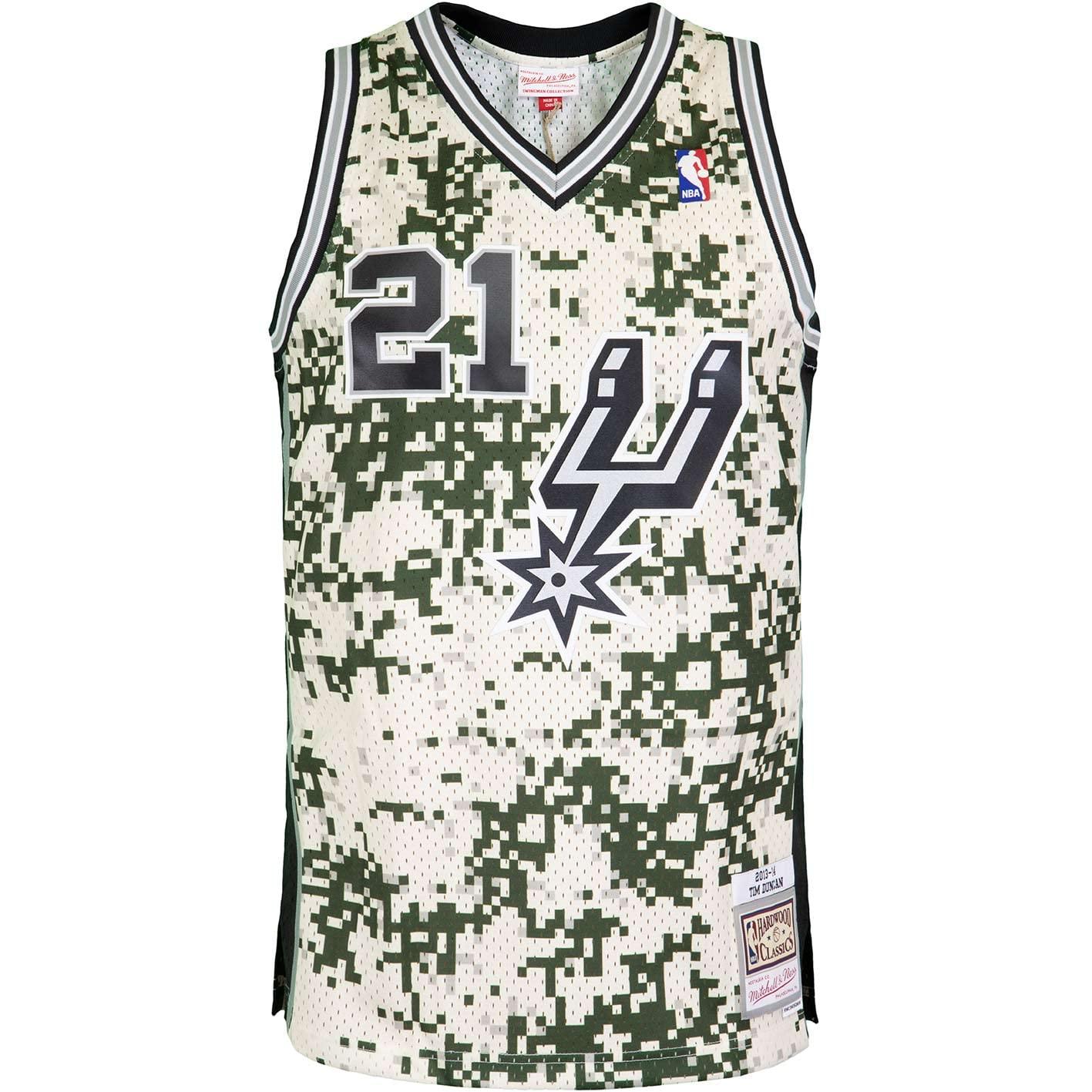 Buy Mitchell & Ness Tim Duncan 2013 Camo Jersey - San Antonio Spurs ...