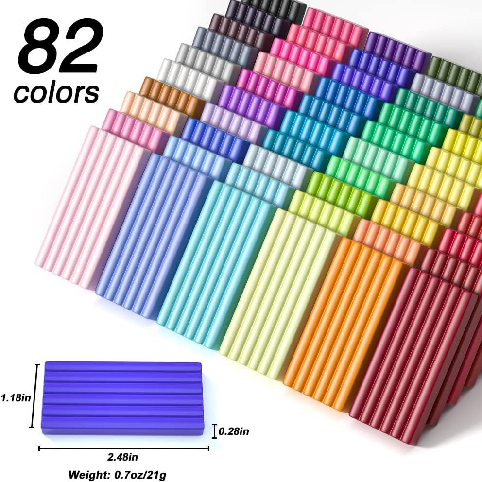 Shuttle Art Polymer Clay Kit - 82 Colors Oven Bake Modeling Clay with ...