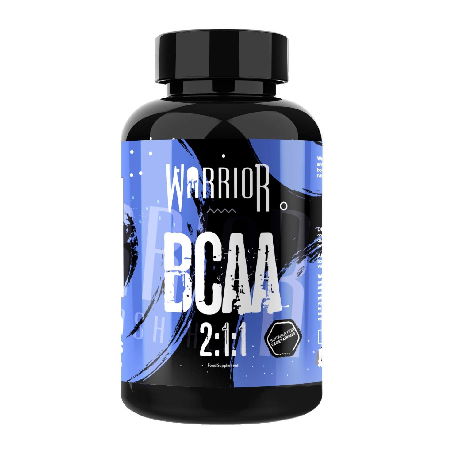 Warrior BCAA Capsules 1000mg - 60 Caps - Pharmaceutical Grade 2:1:1 ...