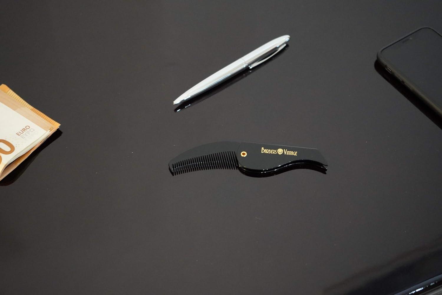 Barbers Vintage Tortoise Shell Folding Comb - Handmade Pocket Comb for ...