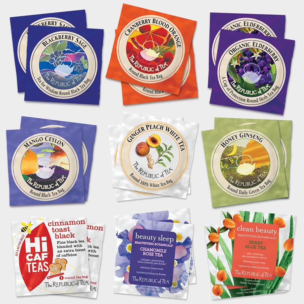 The Republic of Tea Premium Assortment of Teas & Herbs - 50 Tea Bags ...
