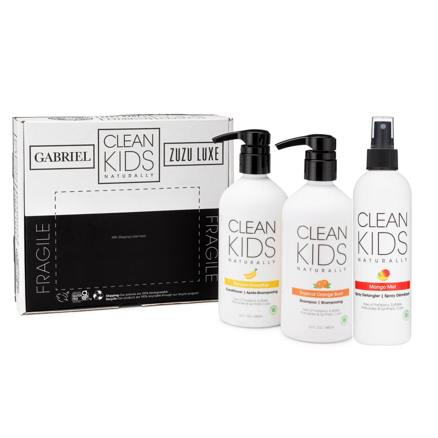 Clean Kids Naturally Bath Sets | Gentle Shampoo Conditioner & Detangler ...