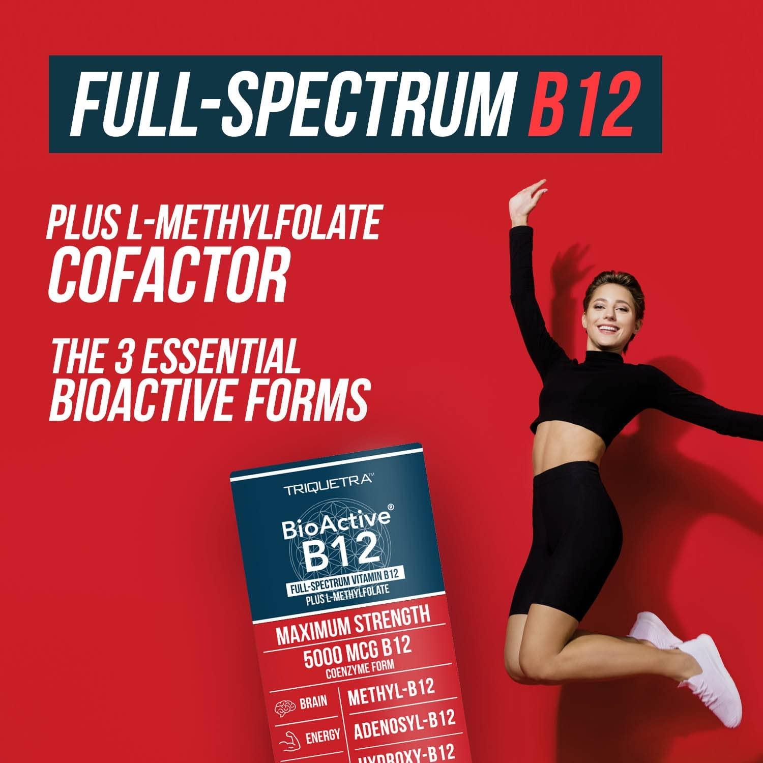 BioActive Vitamin B12 - 5000 mcg | Methylfolate Cofactor | Energy ...