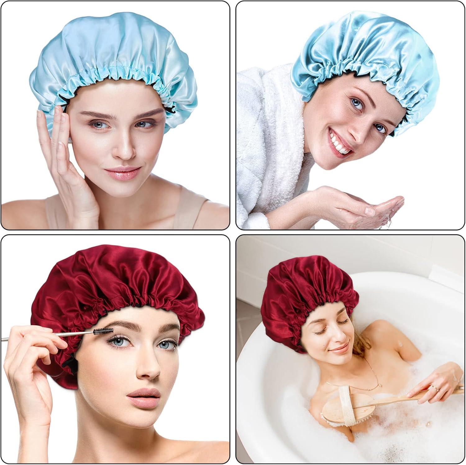 Tao Pipe Satin Bonnet 2-Piece Set - Adjustable Silk Sleeping Cap for ...