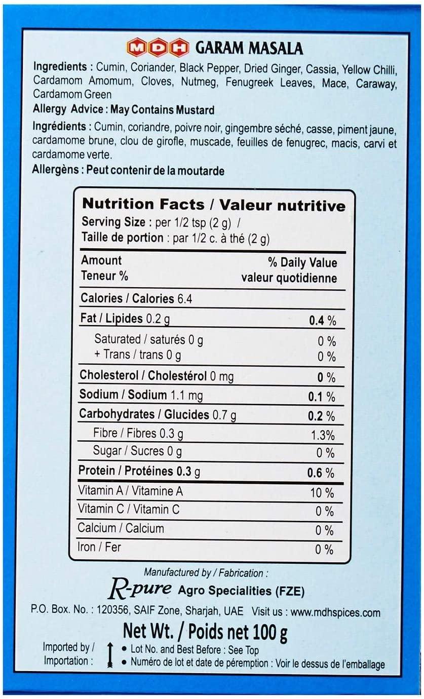MDH Garam Masala Spice Blend - 3.5 oz | Authentic Indian Cooking Spice
