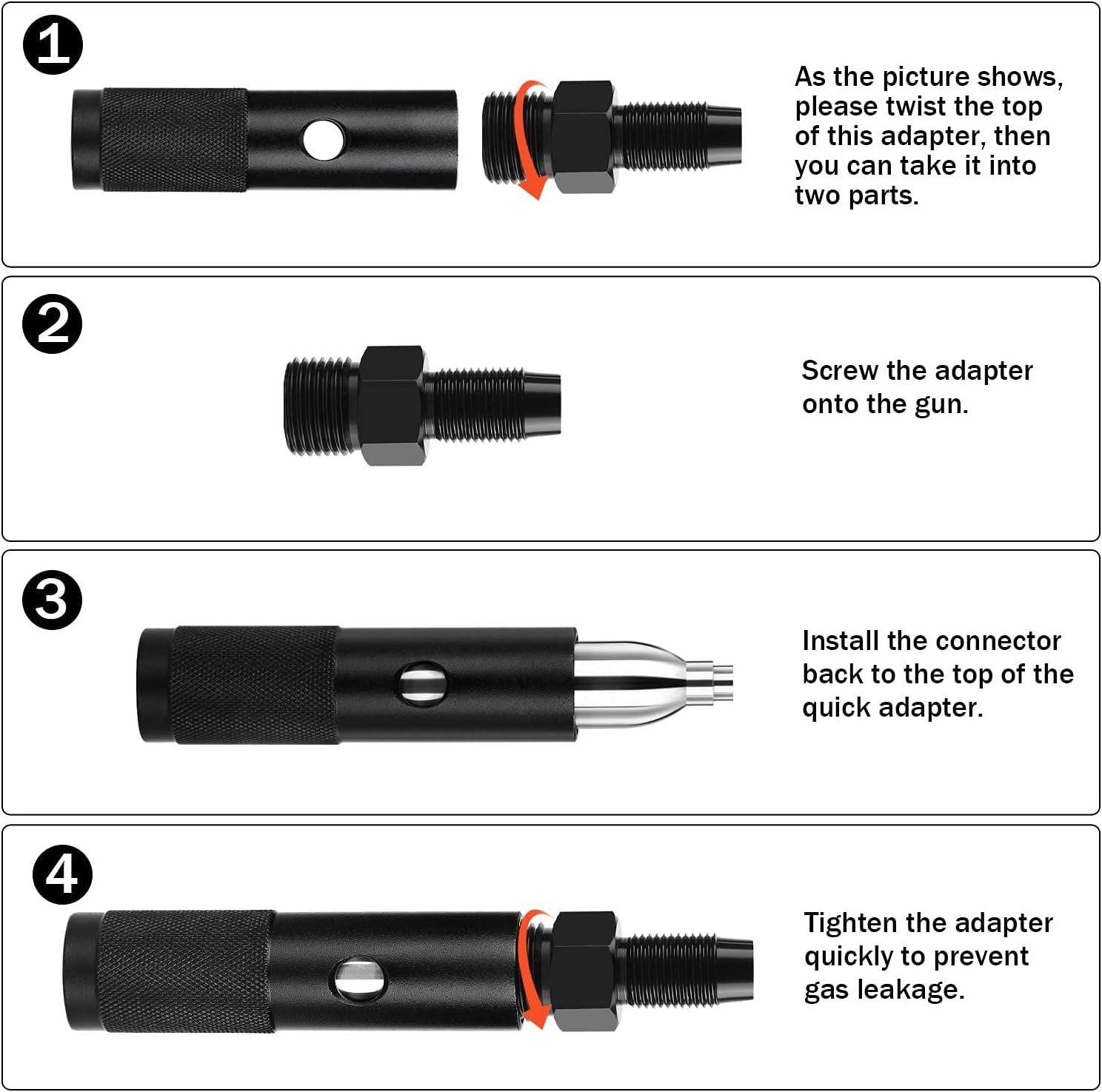 HK Quick Change 12g CO2 Cartridge Adapter for SIG SAUER MPX/MCX Air Rifle | 88g/90g Capsule ...