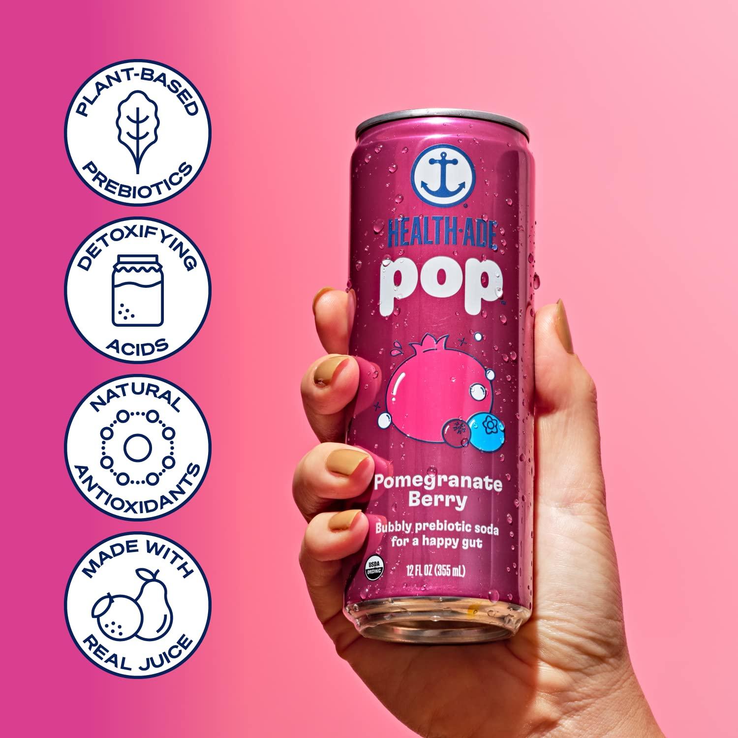 Health-Ade Pop Soda: Prebiotic Seltzer with Real Fruit Juice | Gut ...