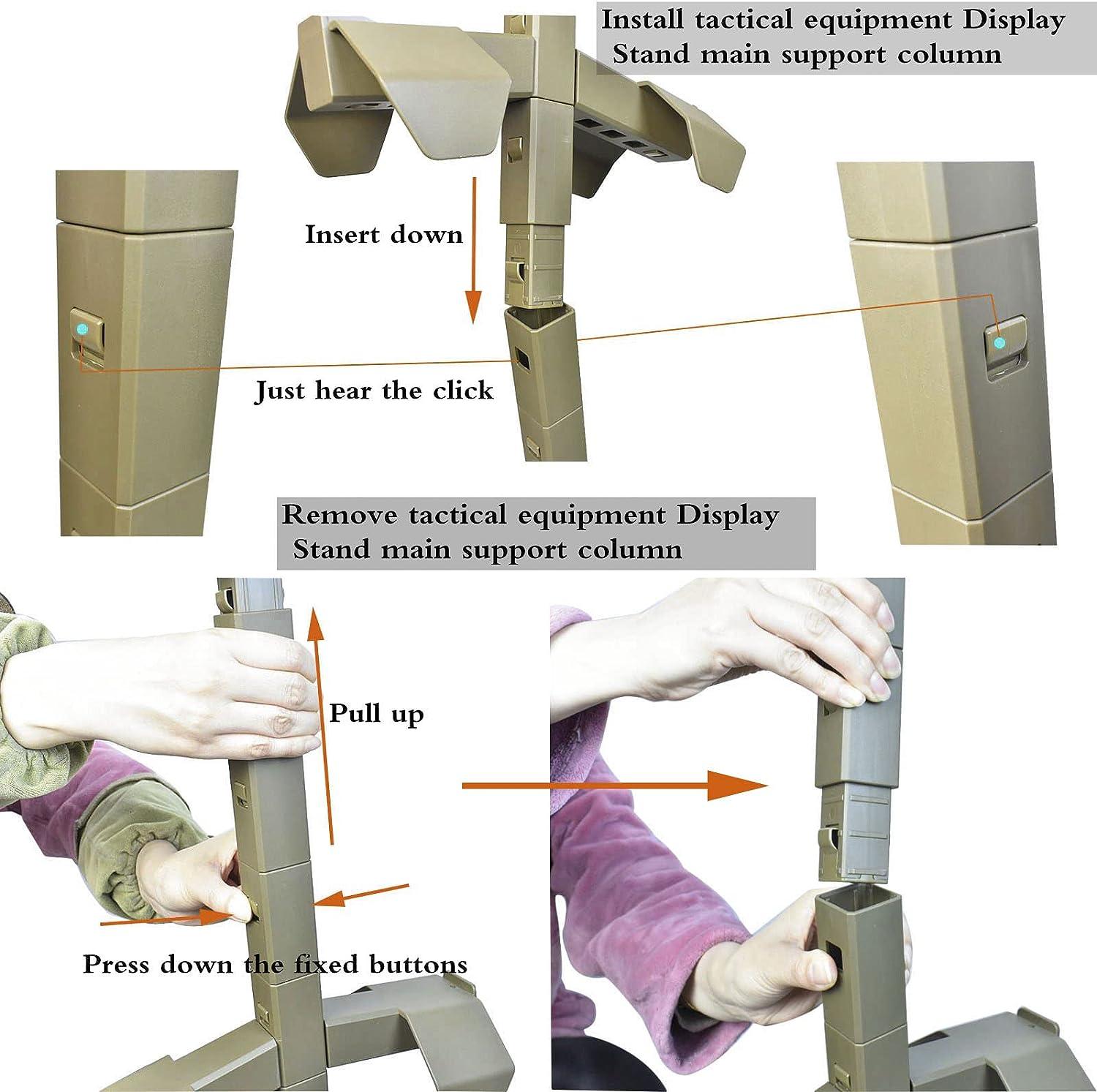 JFFCESTORE Tactical Gear Stand | Detachable Helmet Vest Display ...