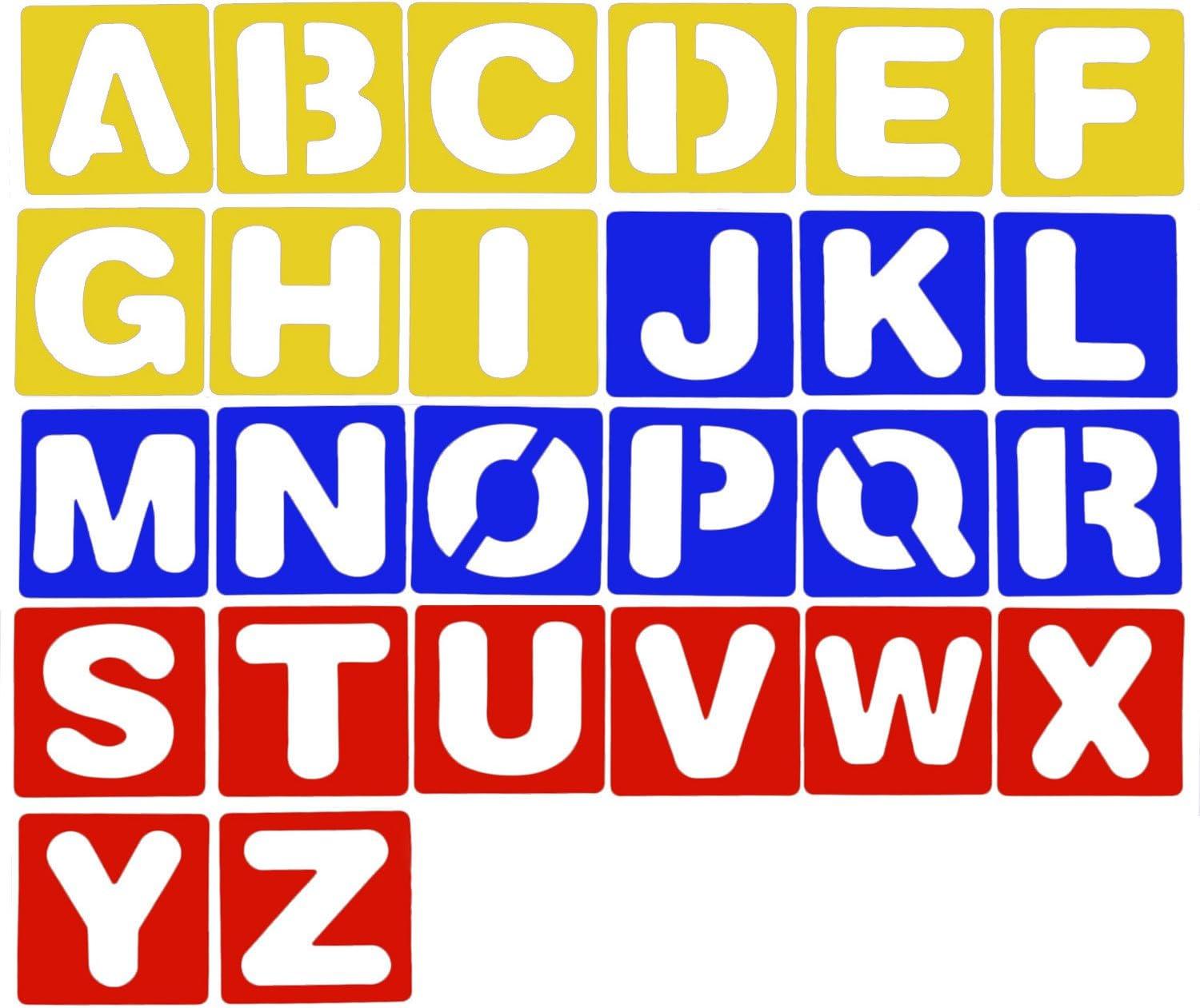 26-Piece Alphabet Stencils Set for Painting and DIY Crafts - 4x4 Inches ...