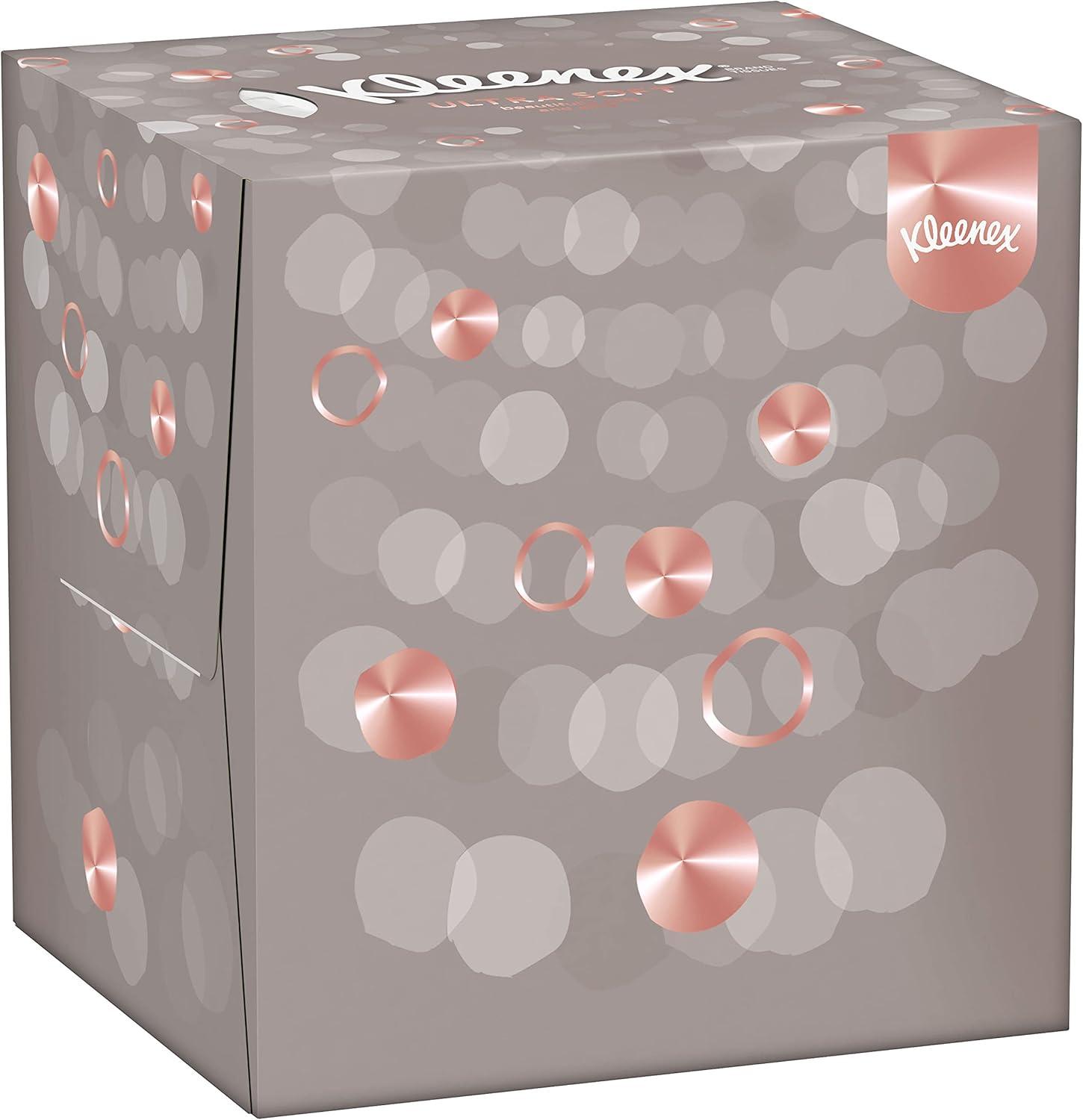Kleenex Ultra Soft Facial Tissue Boxes - 3-Ply Daily Use 12 Cubes x 48 ...